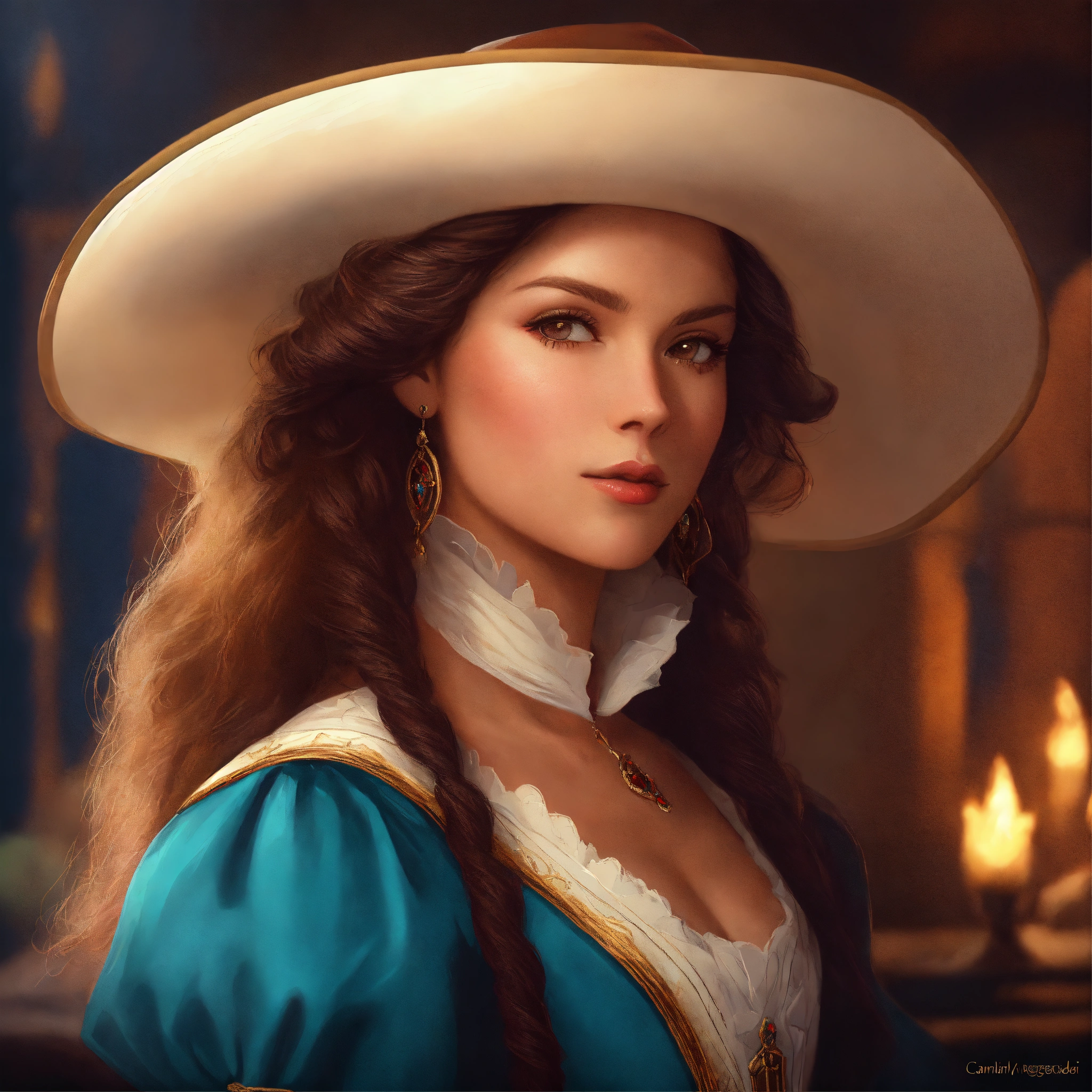 Lexica - Milady from the movie The Three Musketeers, cartoon oil paint ...