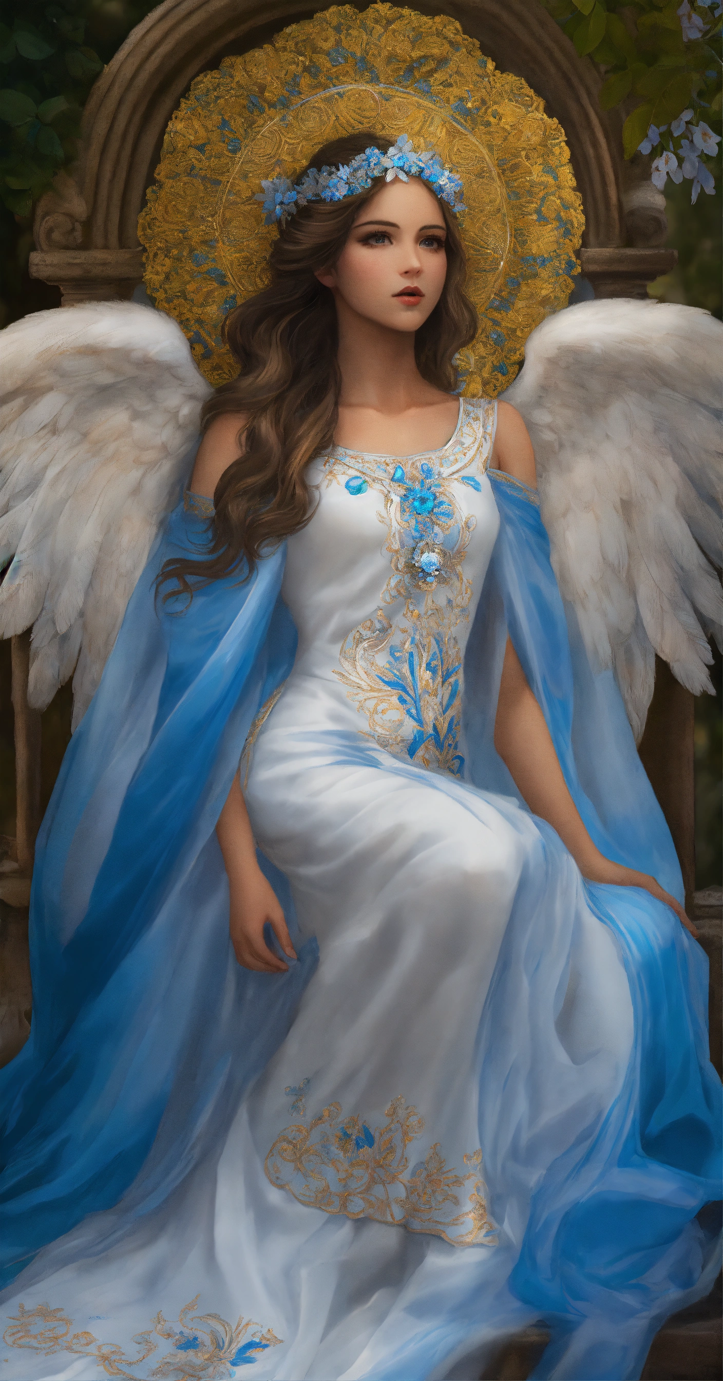 Lexica - 2 Angeles guardianes varones con alas de angel de color azul ...