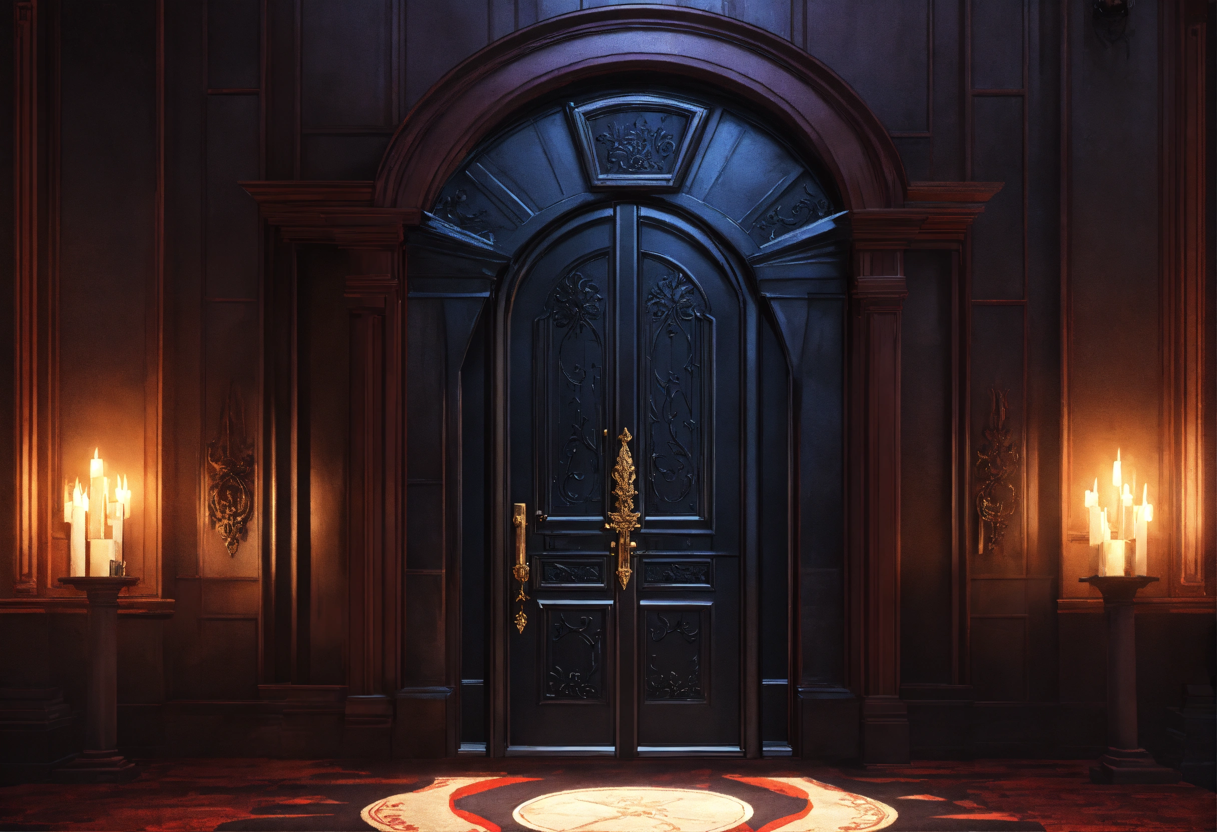 Lexica - A dark modern vampire mansion door