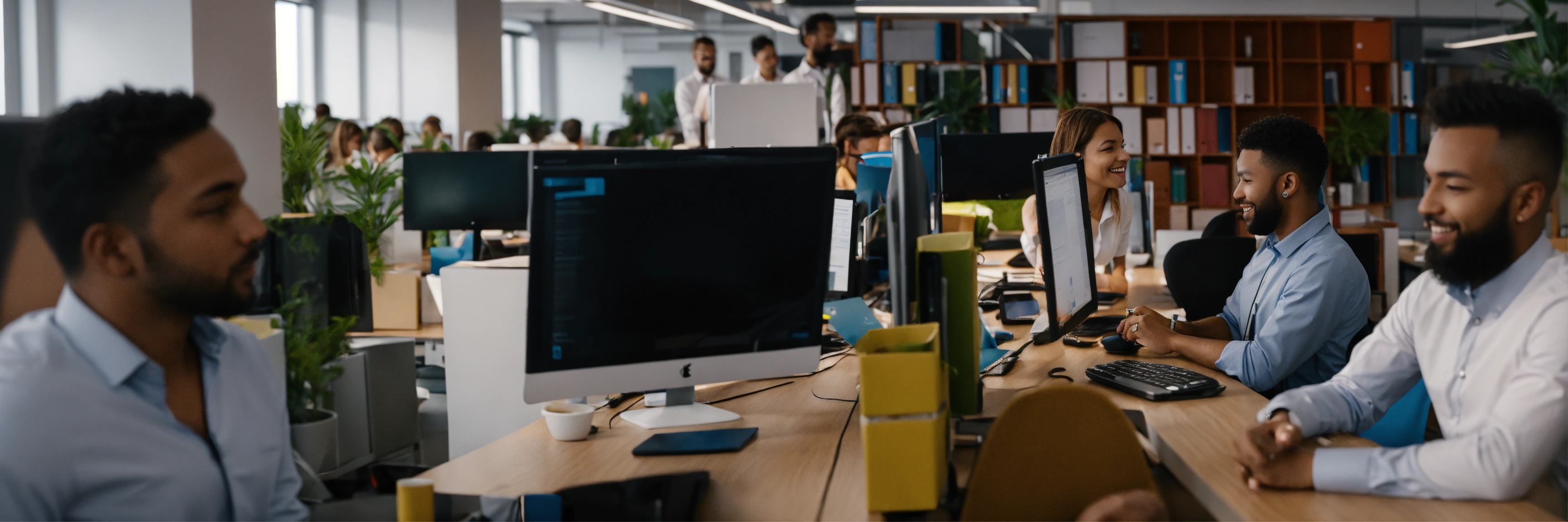 Lexica - Employee who enjoys working in an office with other work colleagues, 8k