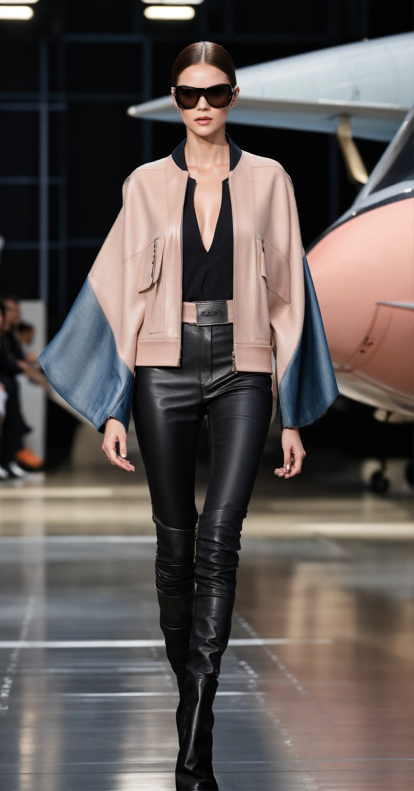 Lexica - 3d realistic photo of female pilot walking runway during ...