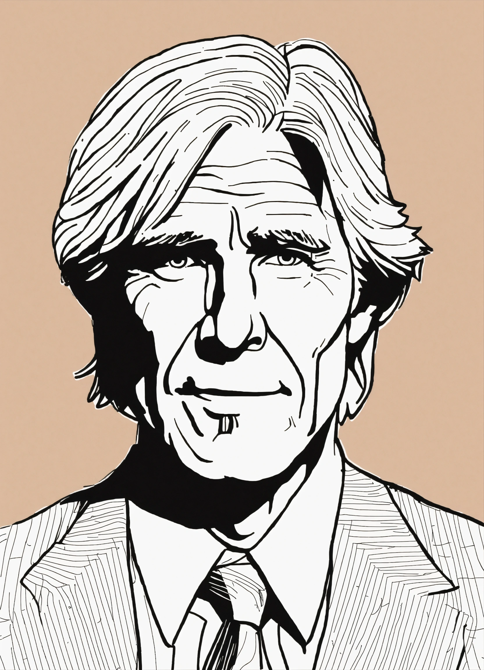 Lexica - Minimalist line drawing of Keith Morrison from Dateline
