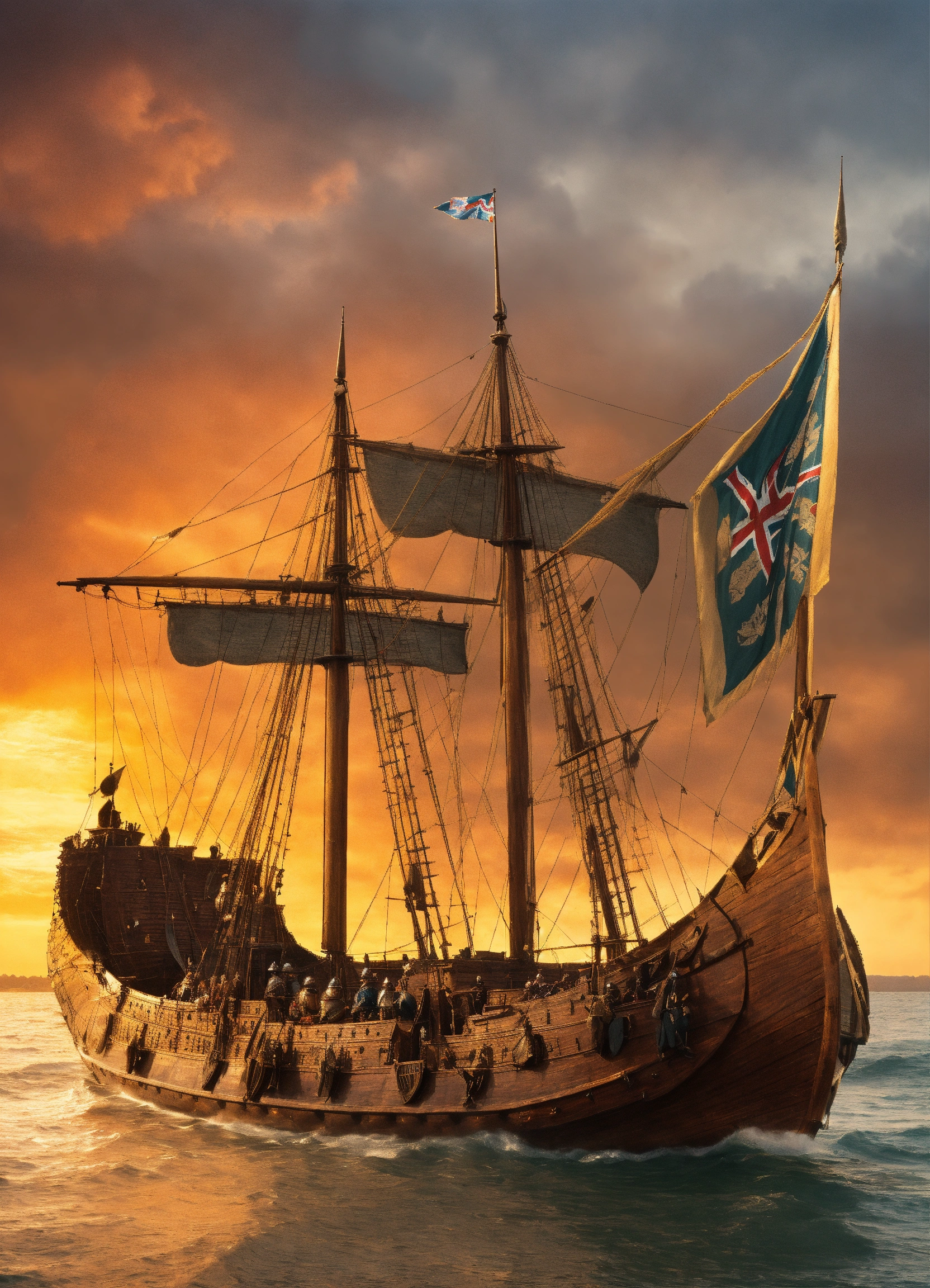 Lexica - Anglo saxon armoured warship with guns