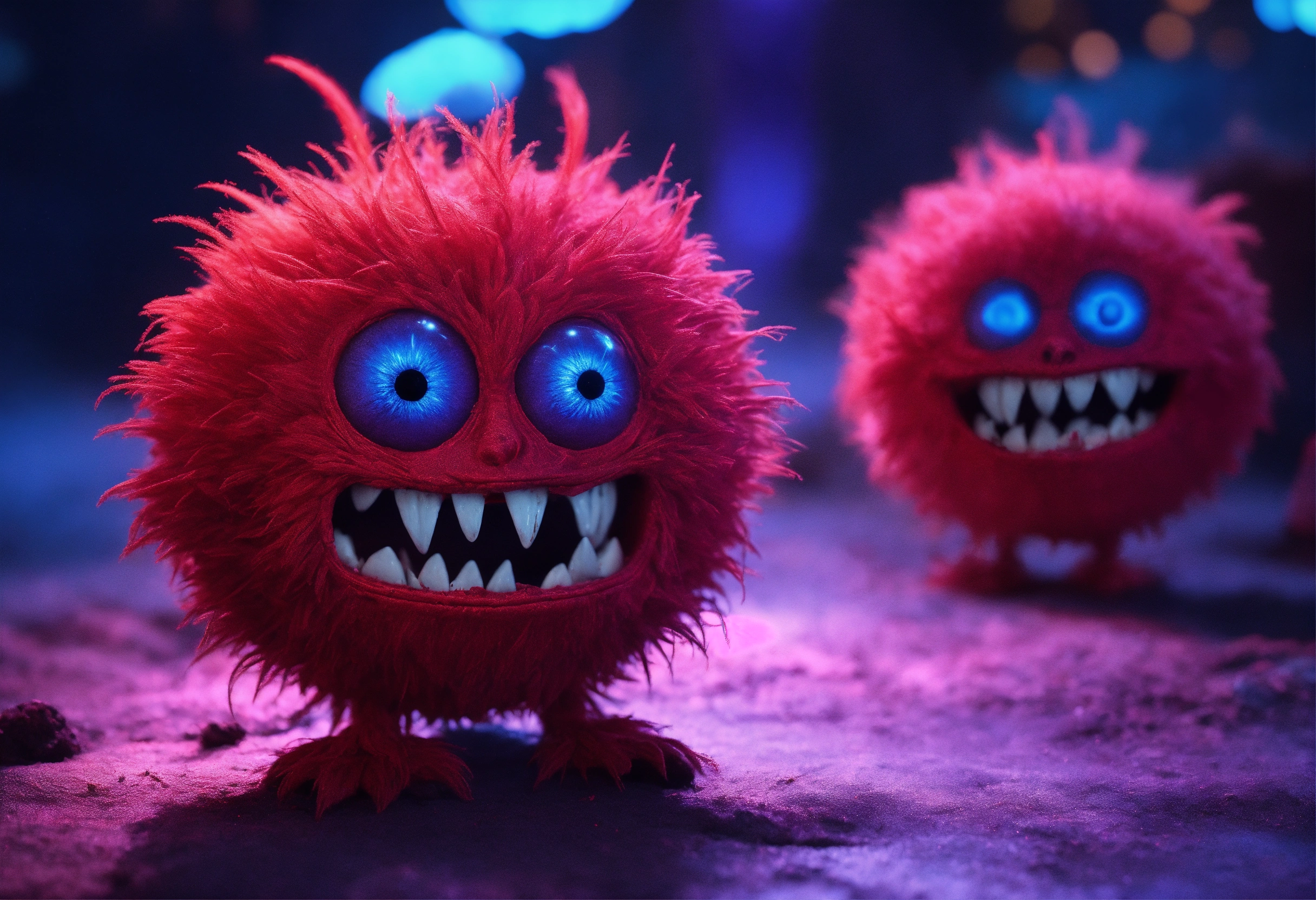 Lexica - CGI! scary looking red germ monster character. Highly detailed ...