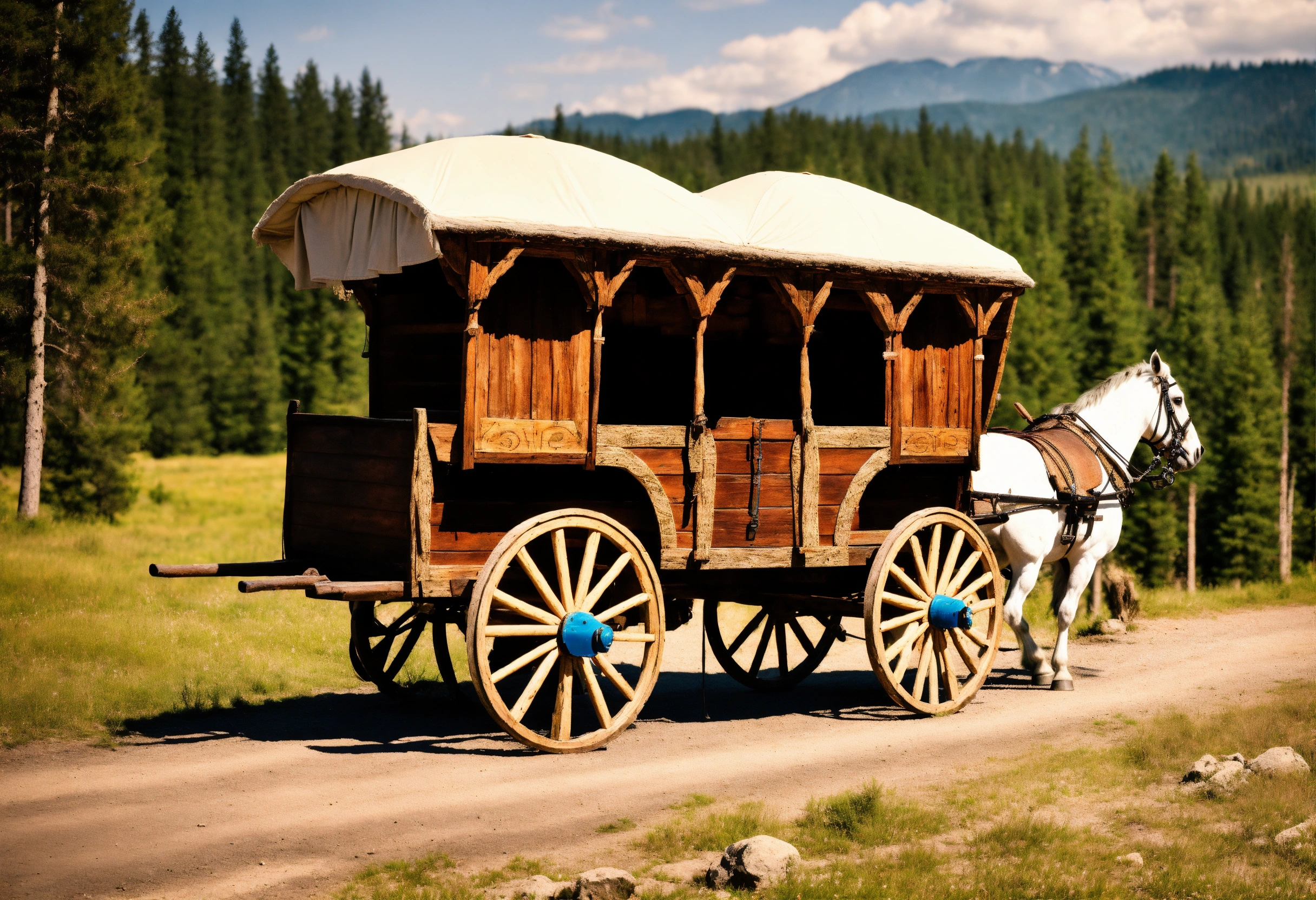Lexica - Medieval magnificent large box wagon of the traveling people ...