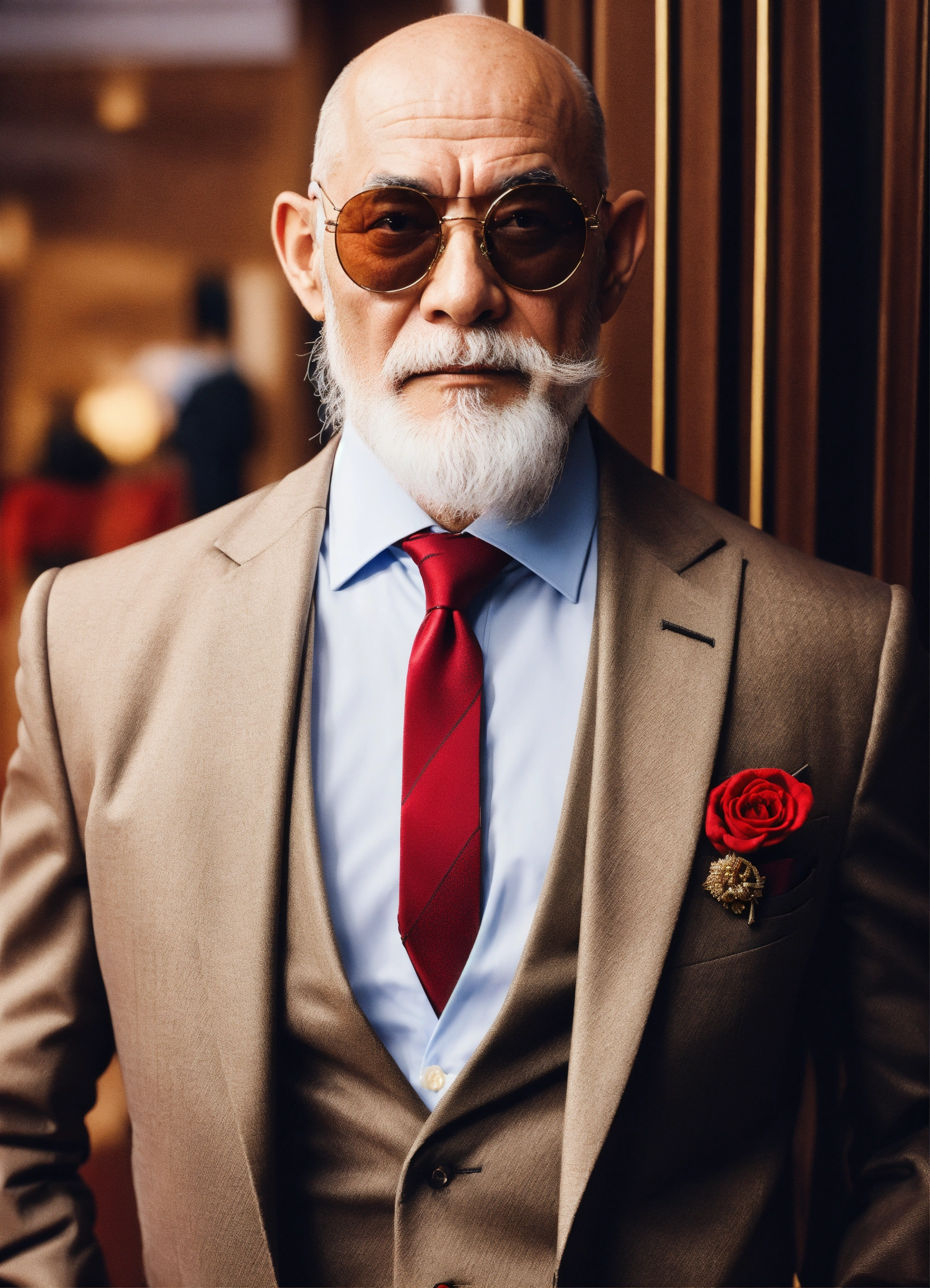 Lexica - Master roshi in a high class suit and tie for the red carpet ...