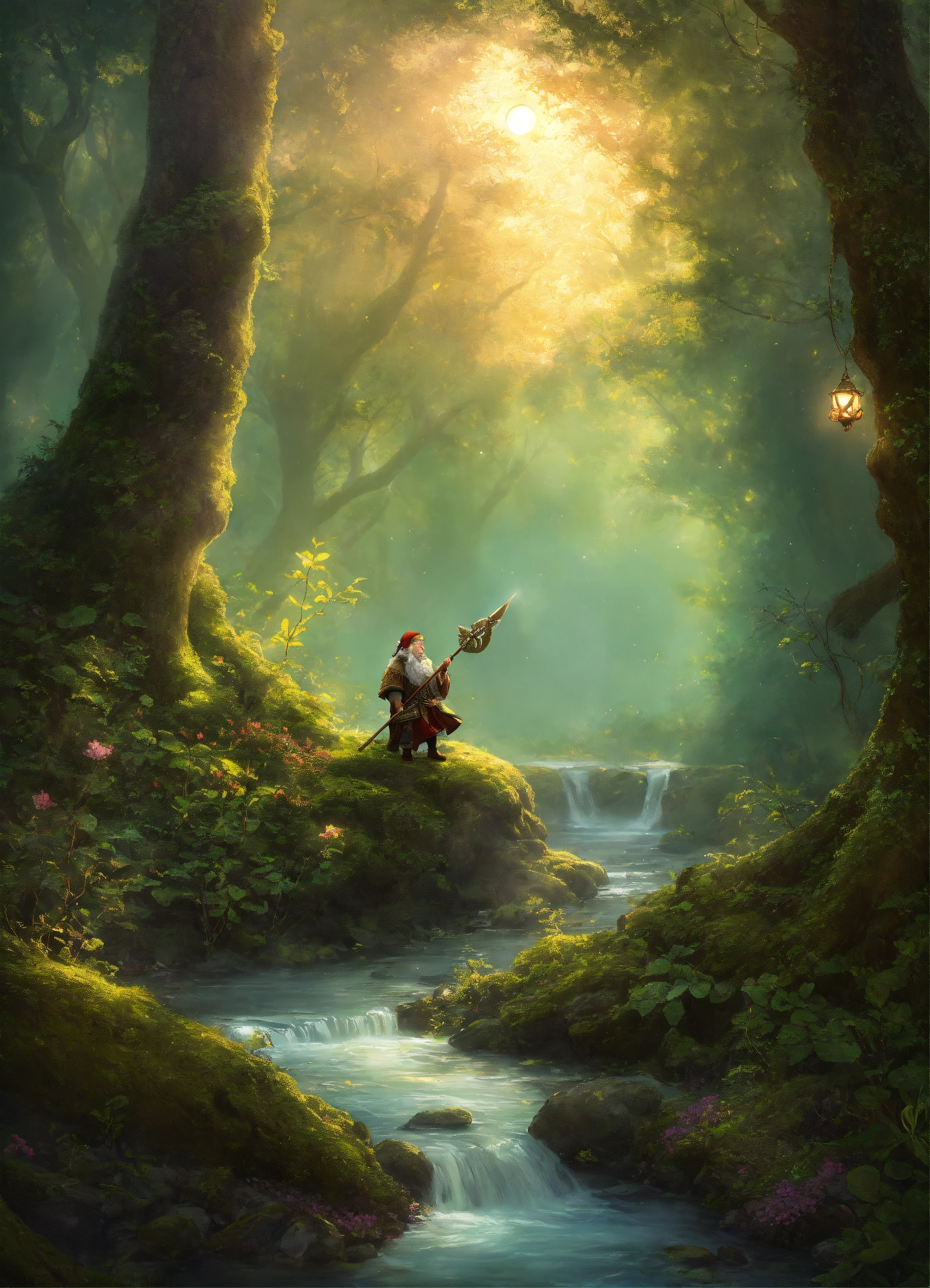 Lexica - Imagine a lifelike forest scene where ancient trees, their ...