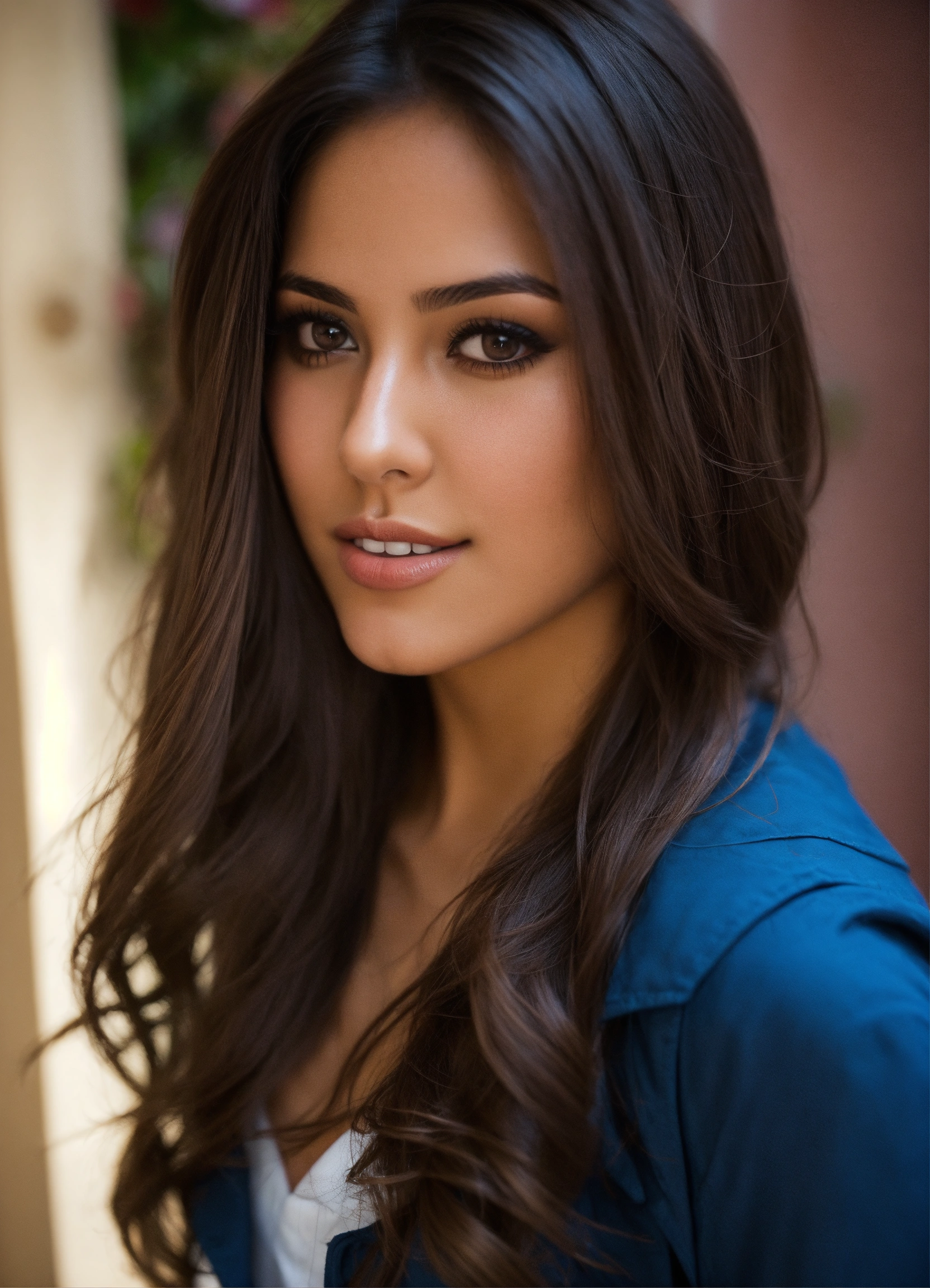 Lexica - Une jolie fille brune latina gameuse