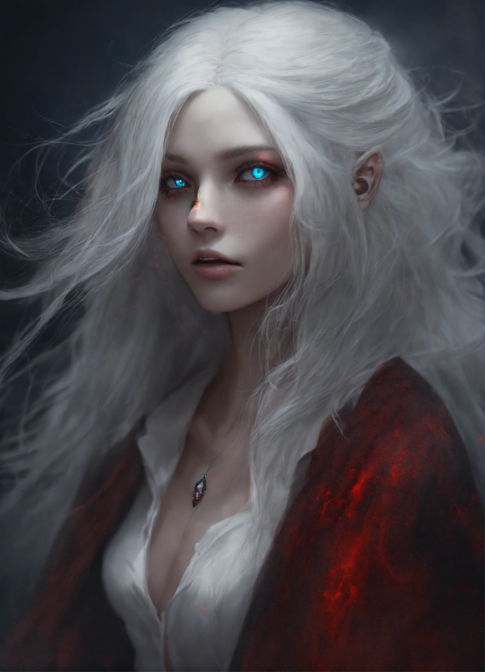 Lexica - Demonic entity woman who has white eyes and white hair