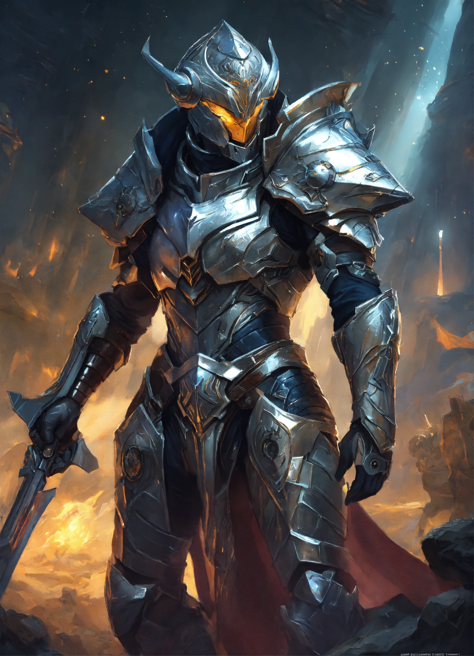 Lexica - Space warrior knight in silver alien elven armor, Warmachine ...