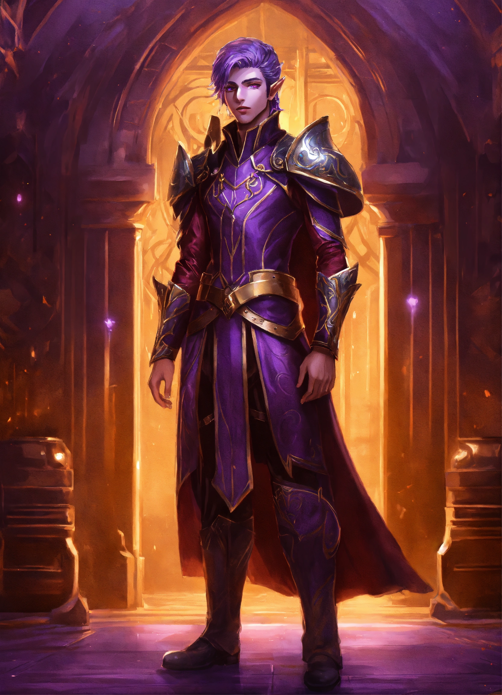 Lexica - Full body dark fantasy drawing of a sci fi high elf, glowing ...