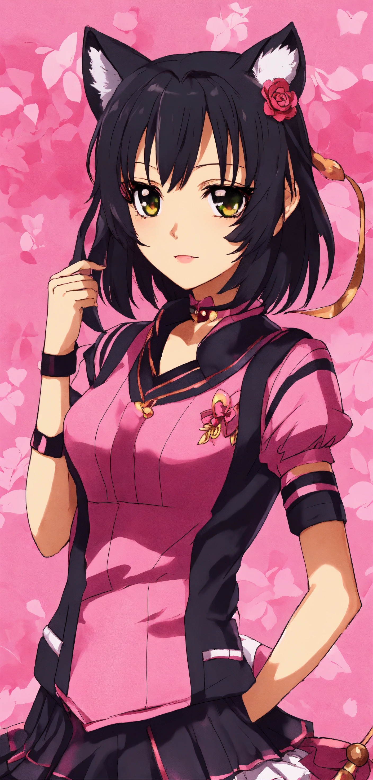 Lexica - Tiger Magical girl with black hair emo style and Brown eyes in ...