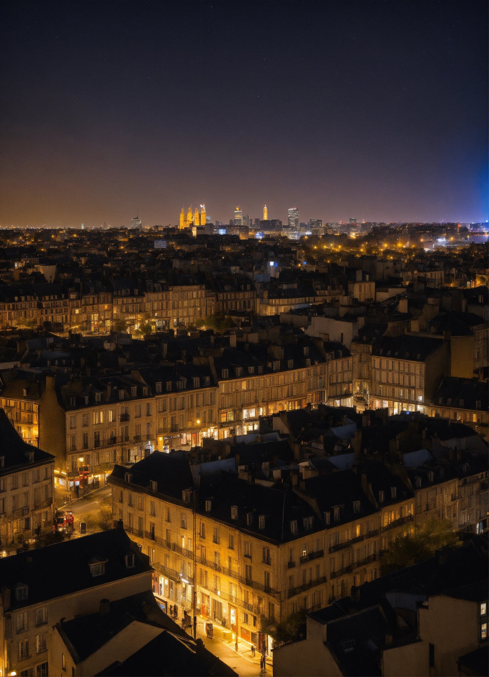 Lexica - Toits d'une ville de nuit