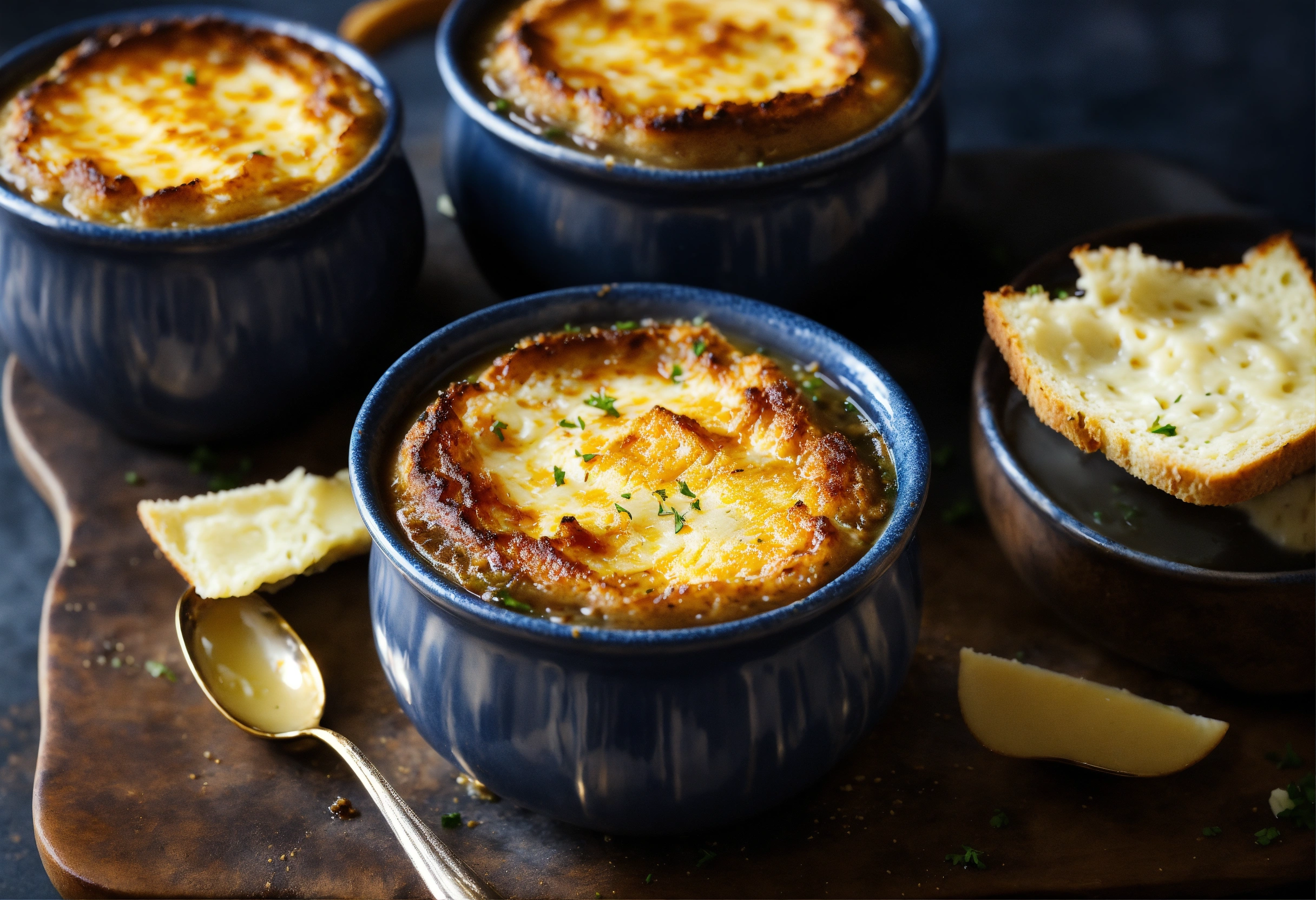 Lexica - Capture the essence of a bowl of gratinated french onion soup ...