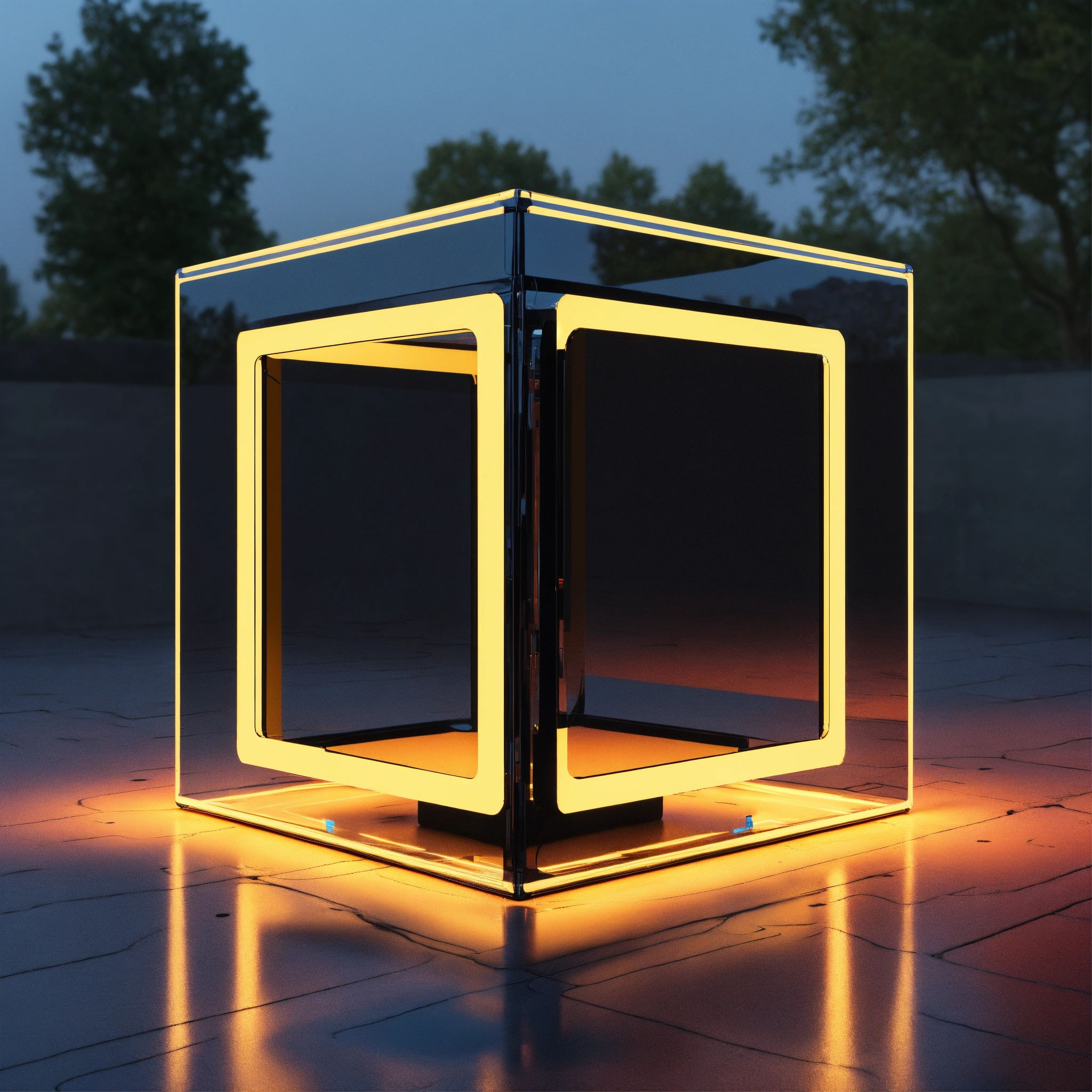 Lexica - Create a minimalistic reflective tech cube.