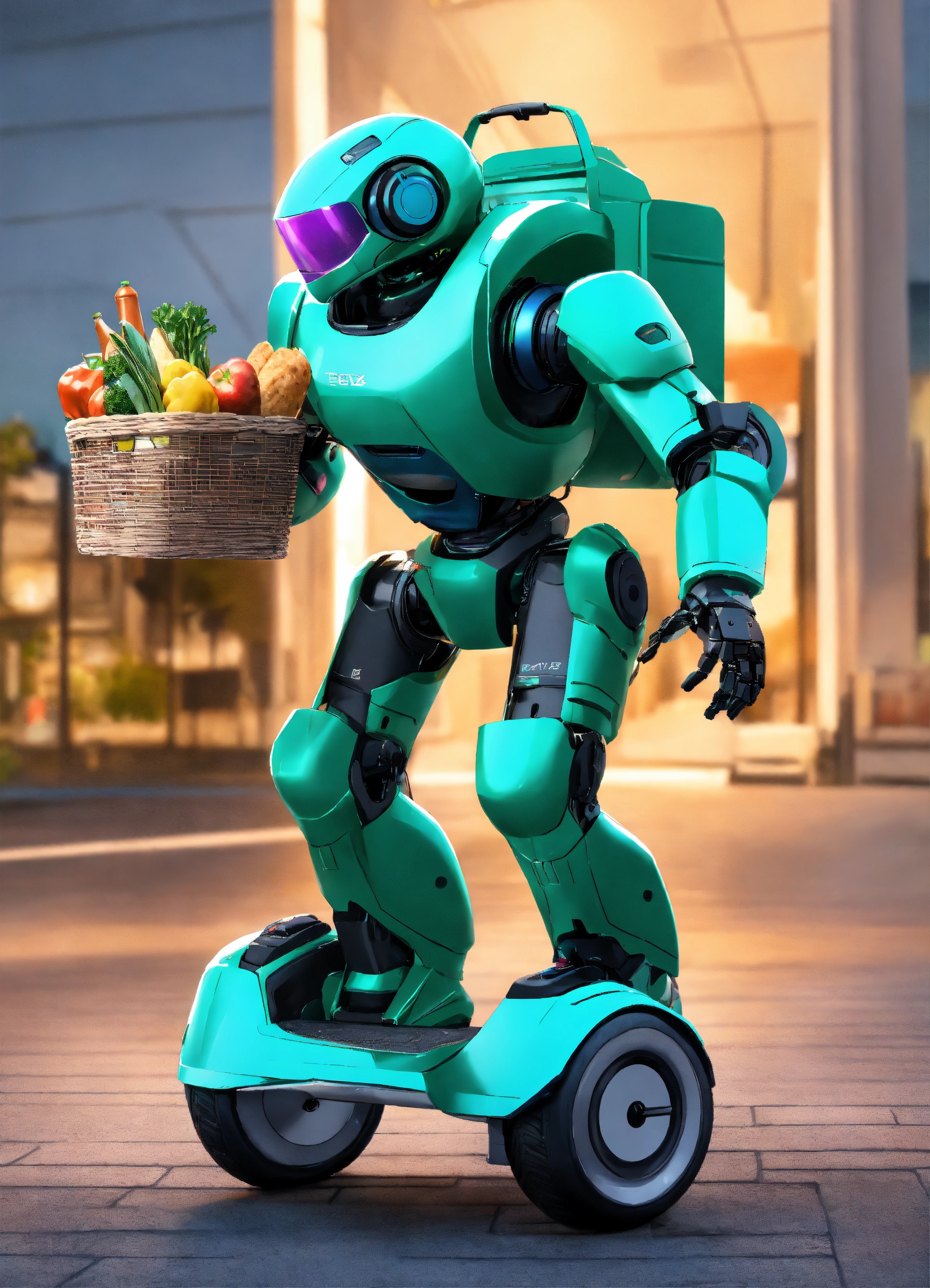 Lexica - A passionate male robot on hoverboard, realistic man face ...
