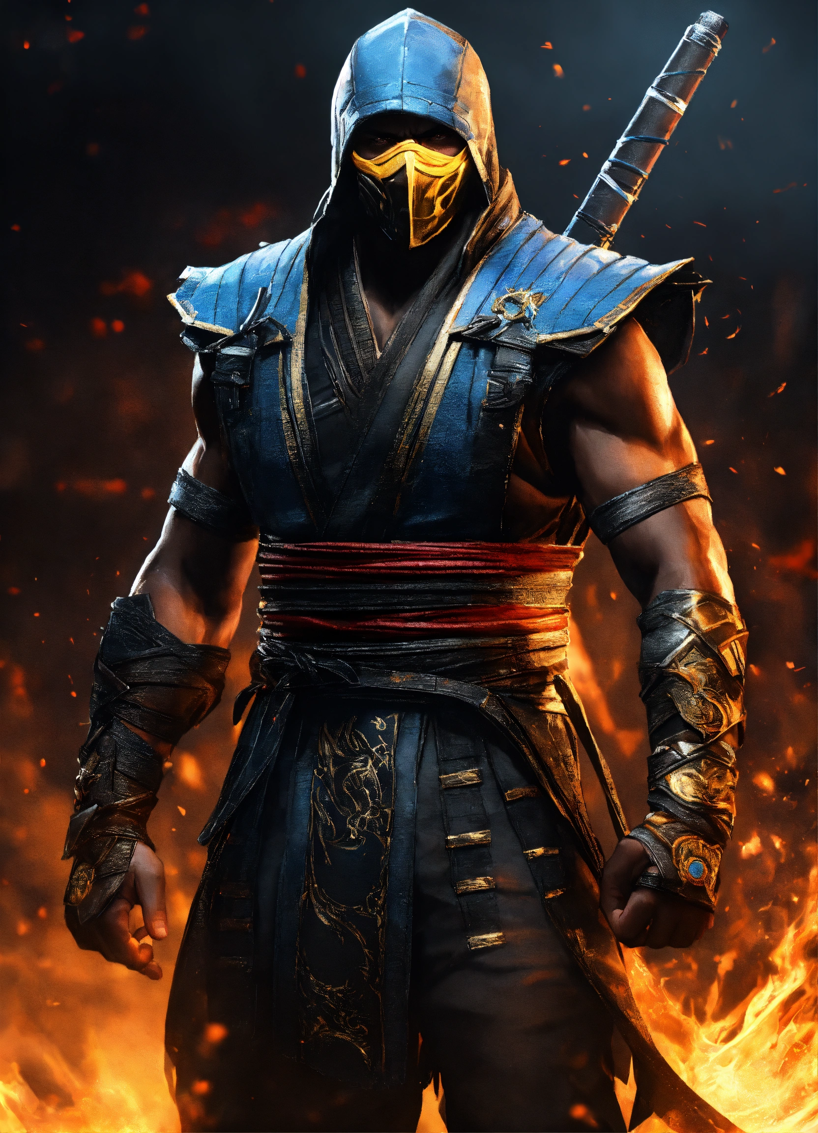 Lexica - Black man mortal kombat assassin 4k