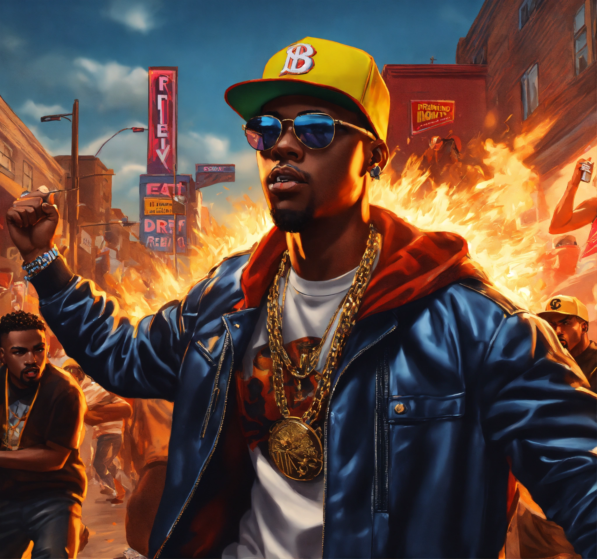 Lexica - Full body Pop art, hyperrealist portrait of rapper "Cassidy ...