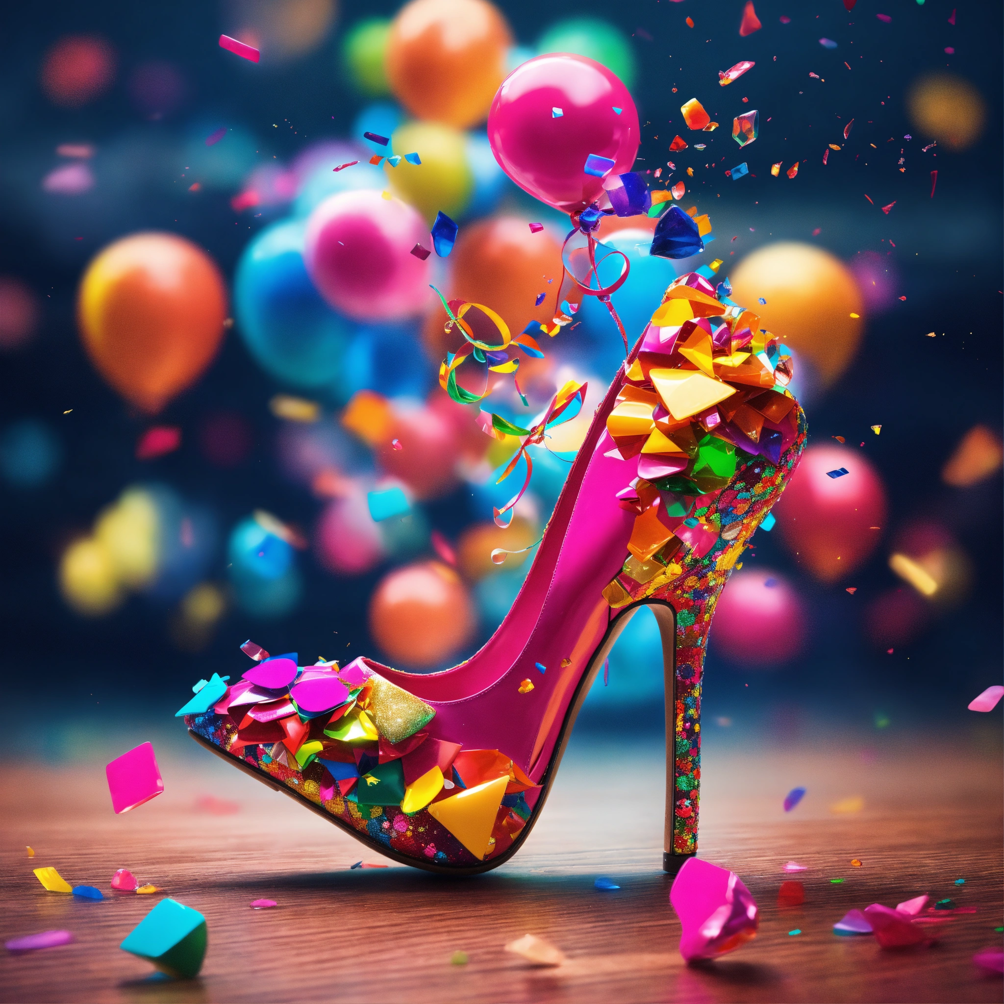 Lexica - Colorful art of crazy female high heels dance 8k wallpaper,