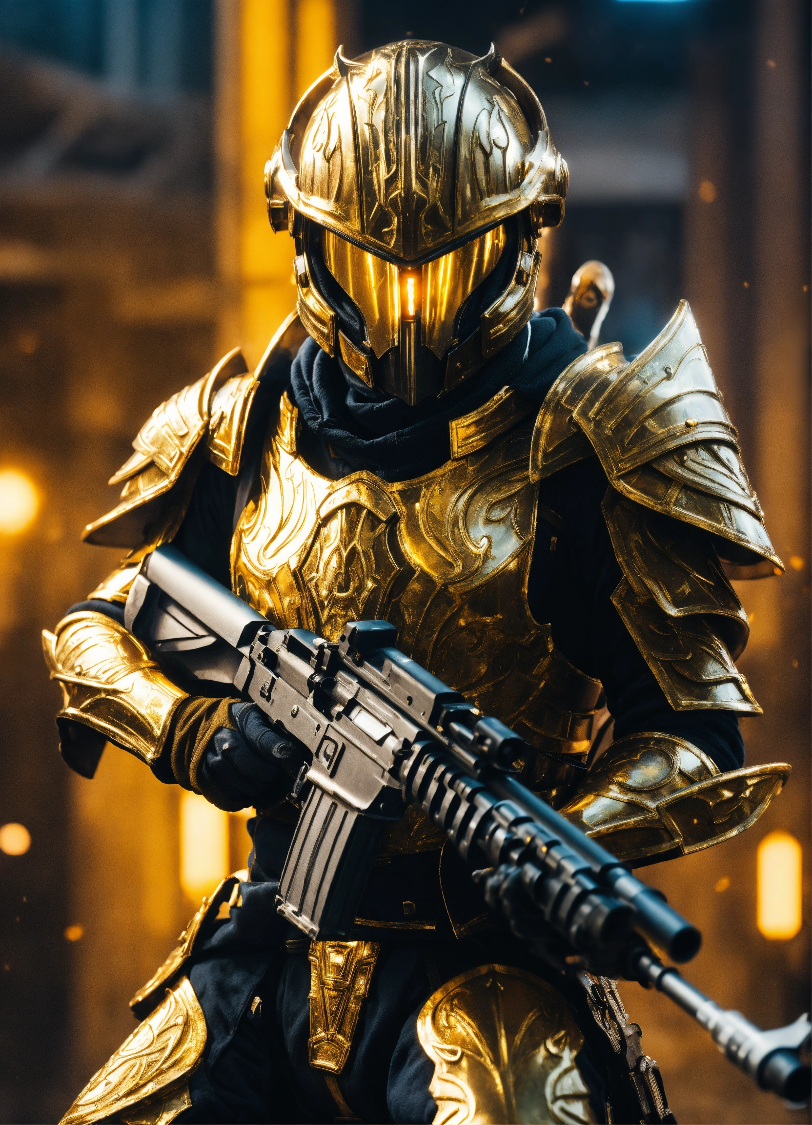 Lexica - High elf sci fi soldier wearing heavy sci fi elven armor ...