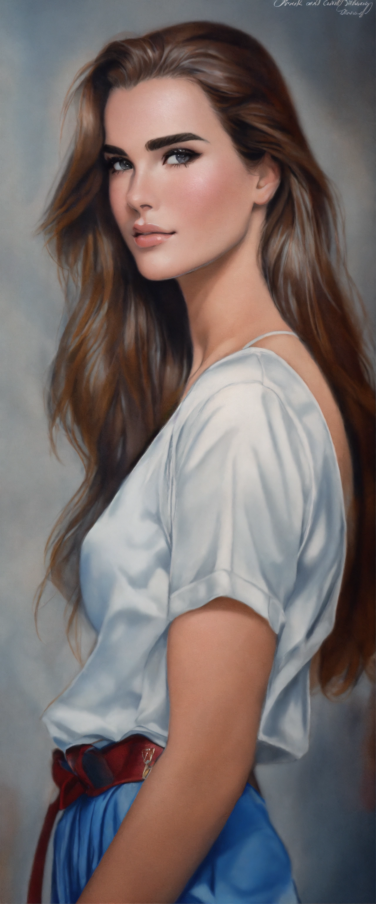 Lexica - Brooke Shields age 15, 2d drawing, artgerm
