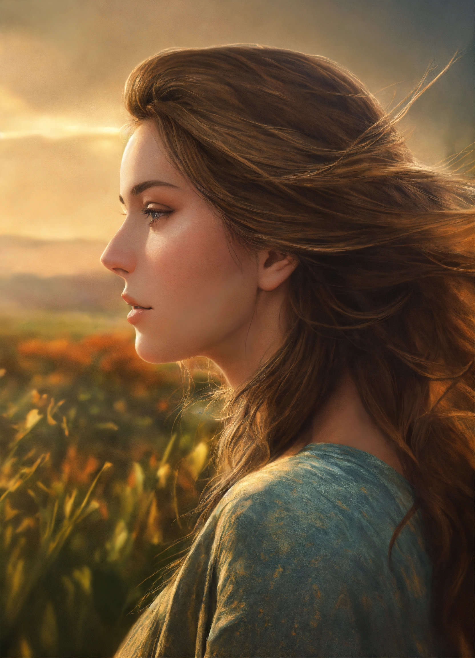 Lexica - Woman, face hidden by hair, hyper realism, poetic, romantic ...