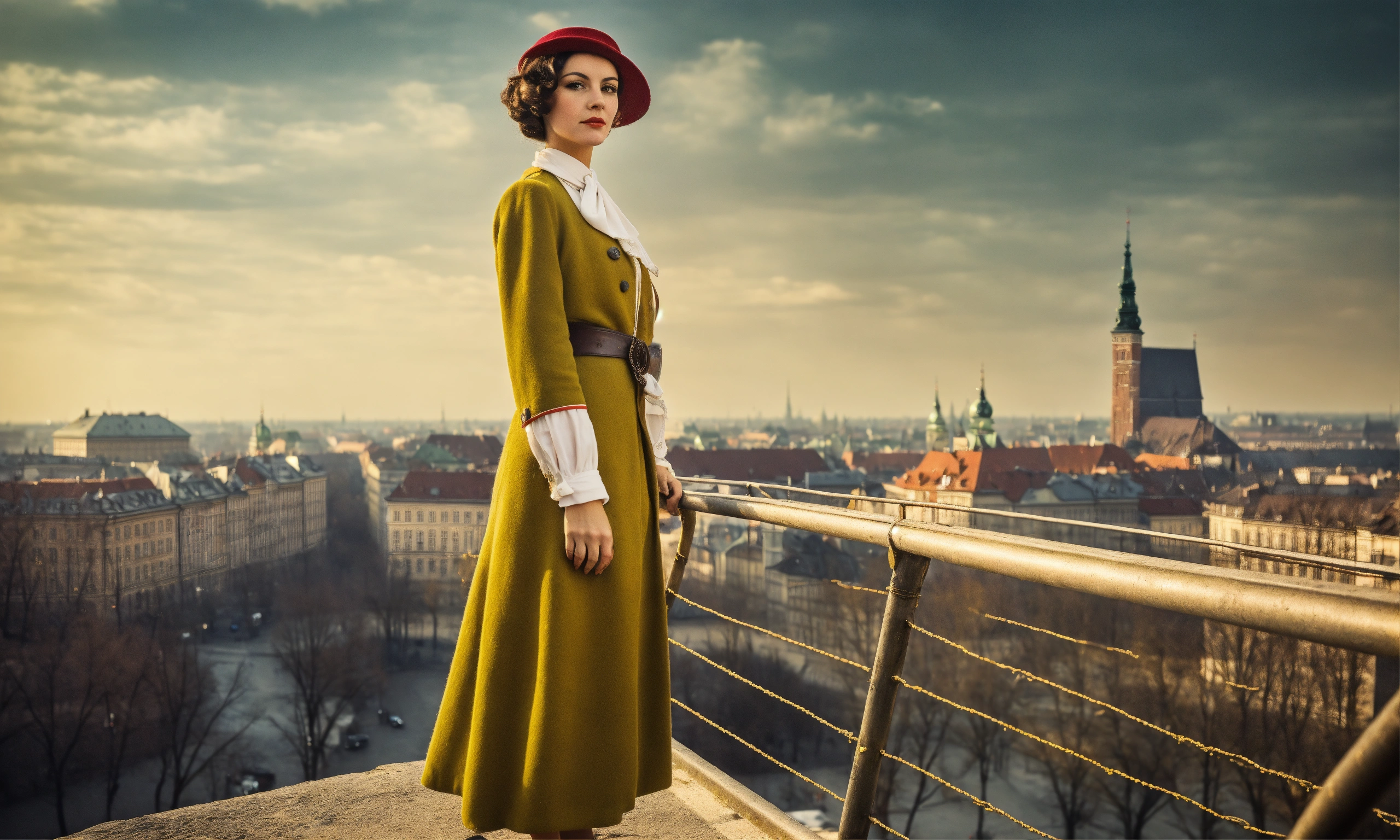 Lexica - Retro warszawa 1920-1930, poland сute woman, on top of a ...