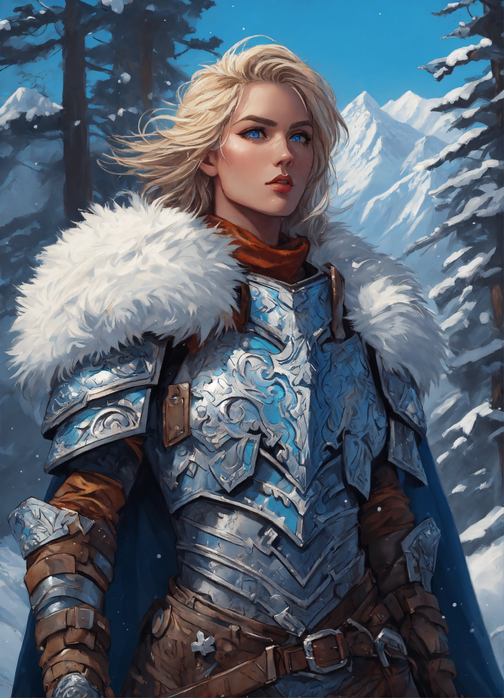 Lexica - A strong rugged woman in intricate armor, highly detailed ...