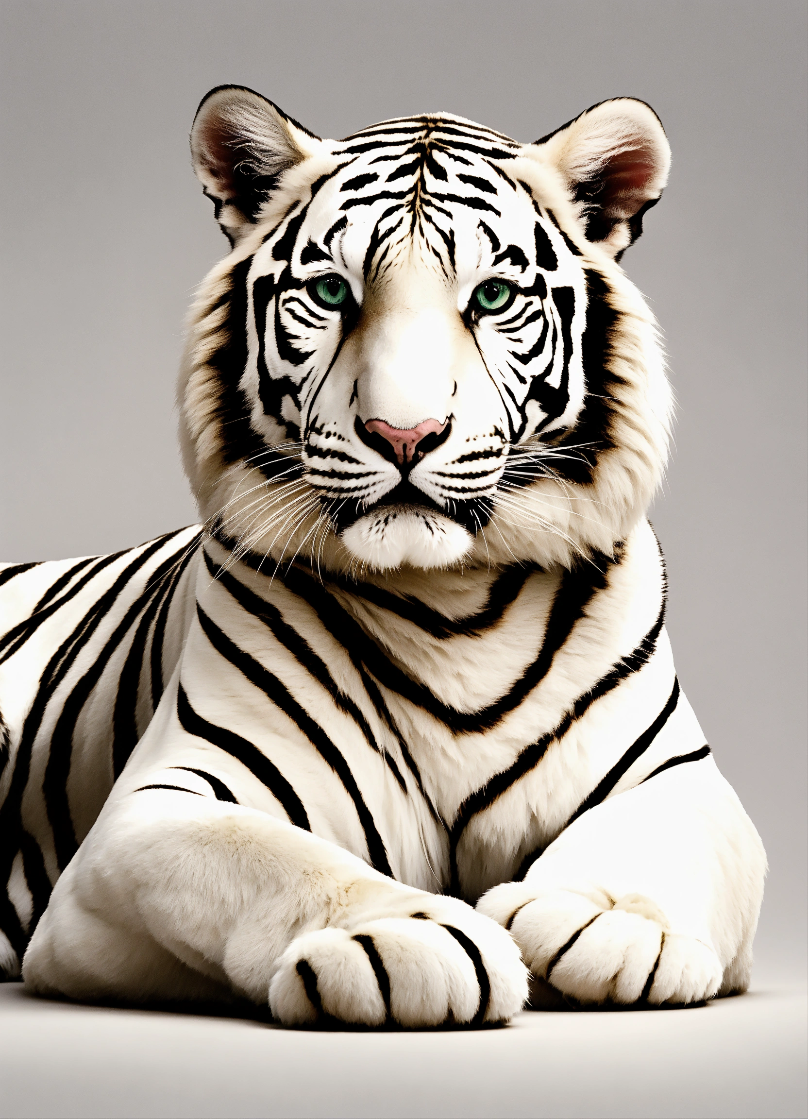 Lexica - A White Bengal Tiger with its animated, the two very tender ...