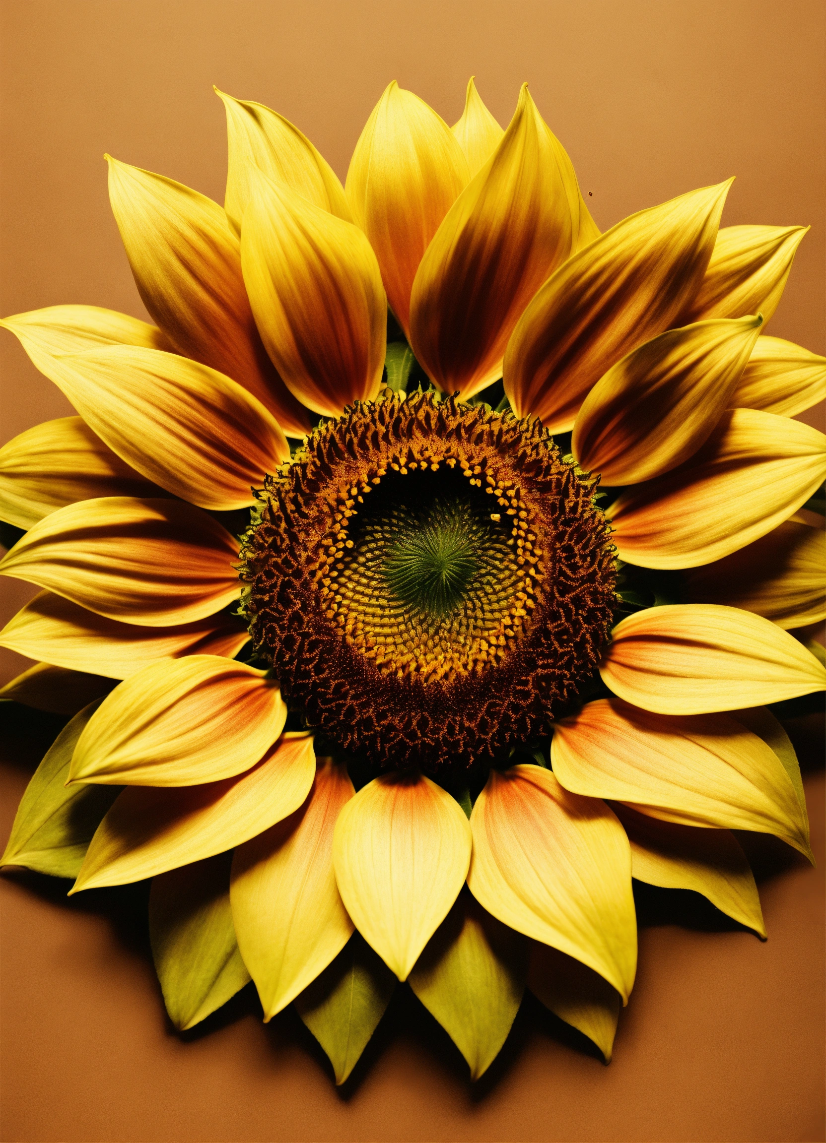 Lexica - Simple sunflower with 9 and only 9 big petals around the heart ...