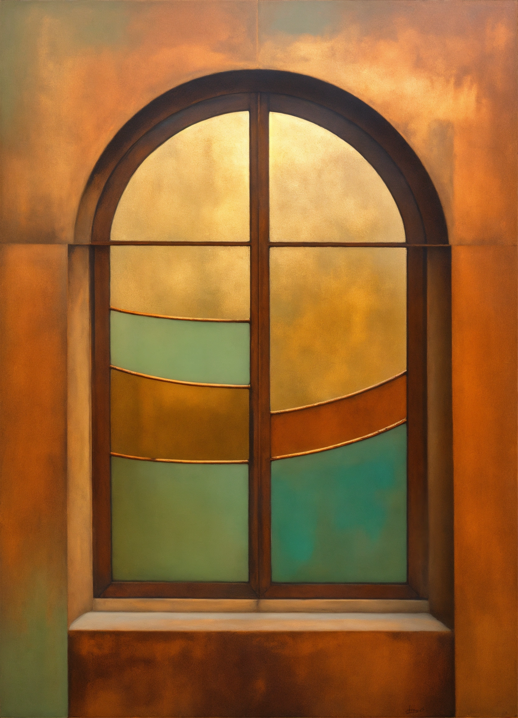 Lexica - Abstract and minimalist oil painting of a beautiful, simple ...