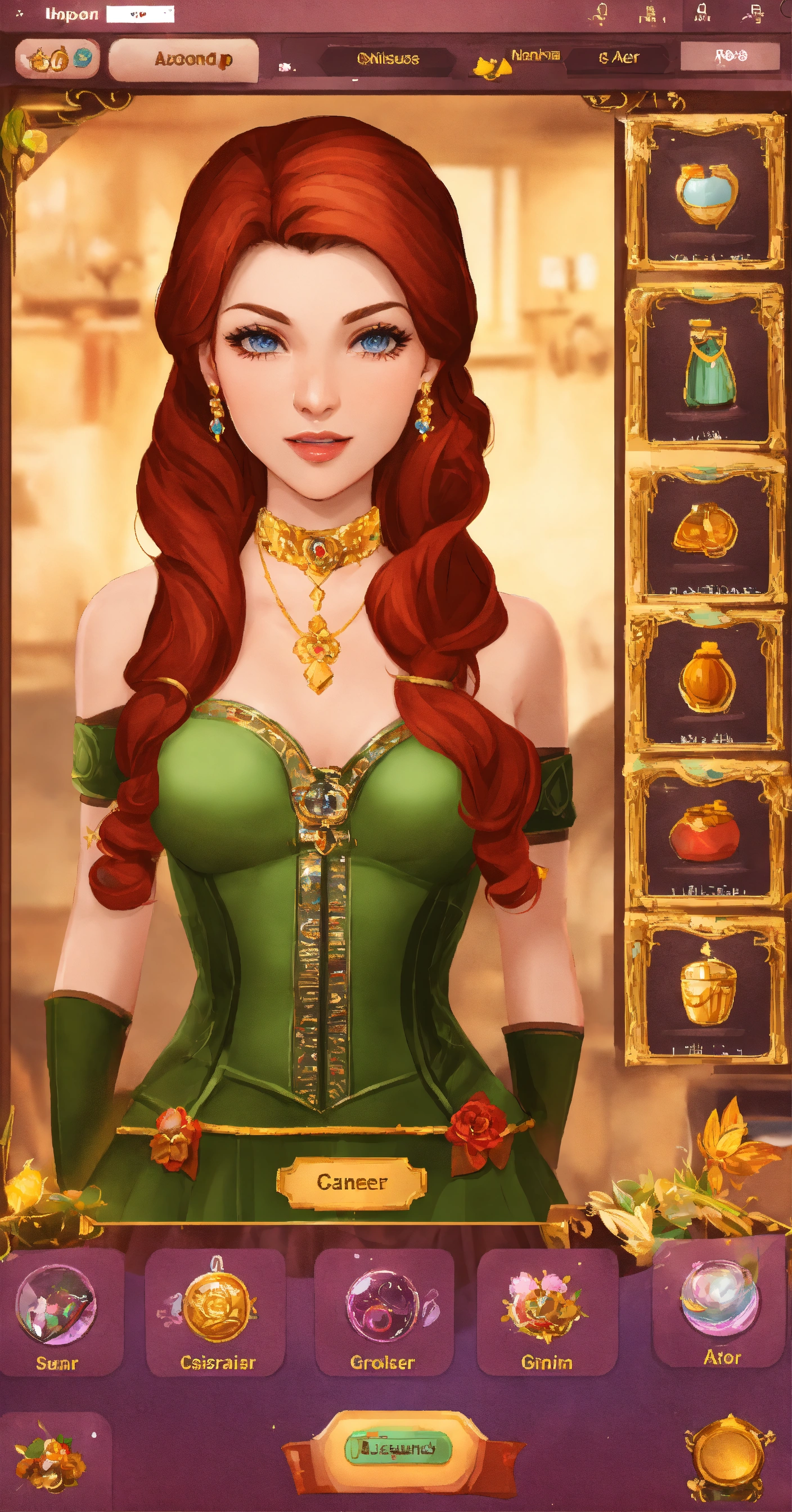 Lexica - Dressup game user interface