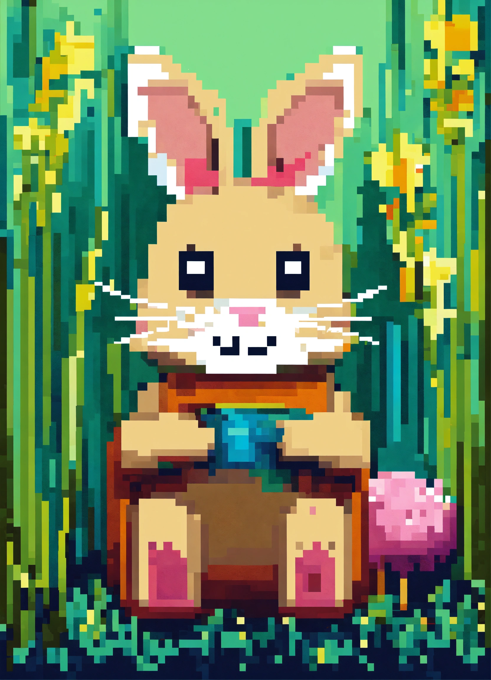 Lexica - Hello, bunny. He hops in the garden, finding a warm burrow to ...