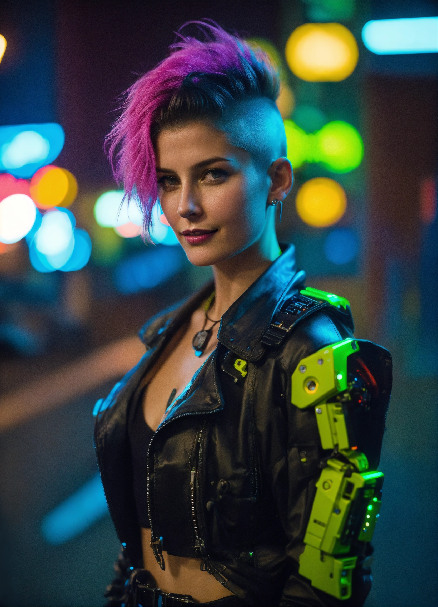 Lexica - 4k photo selfie of 25 year old punk girl looks like a ...