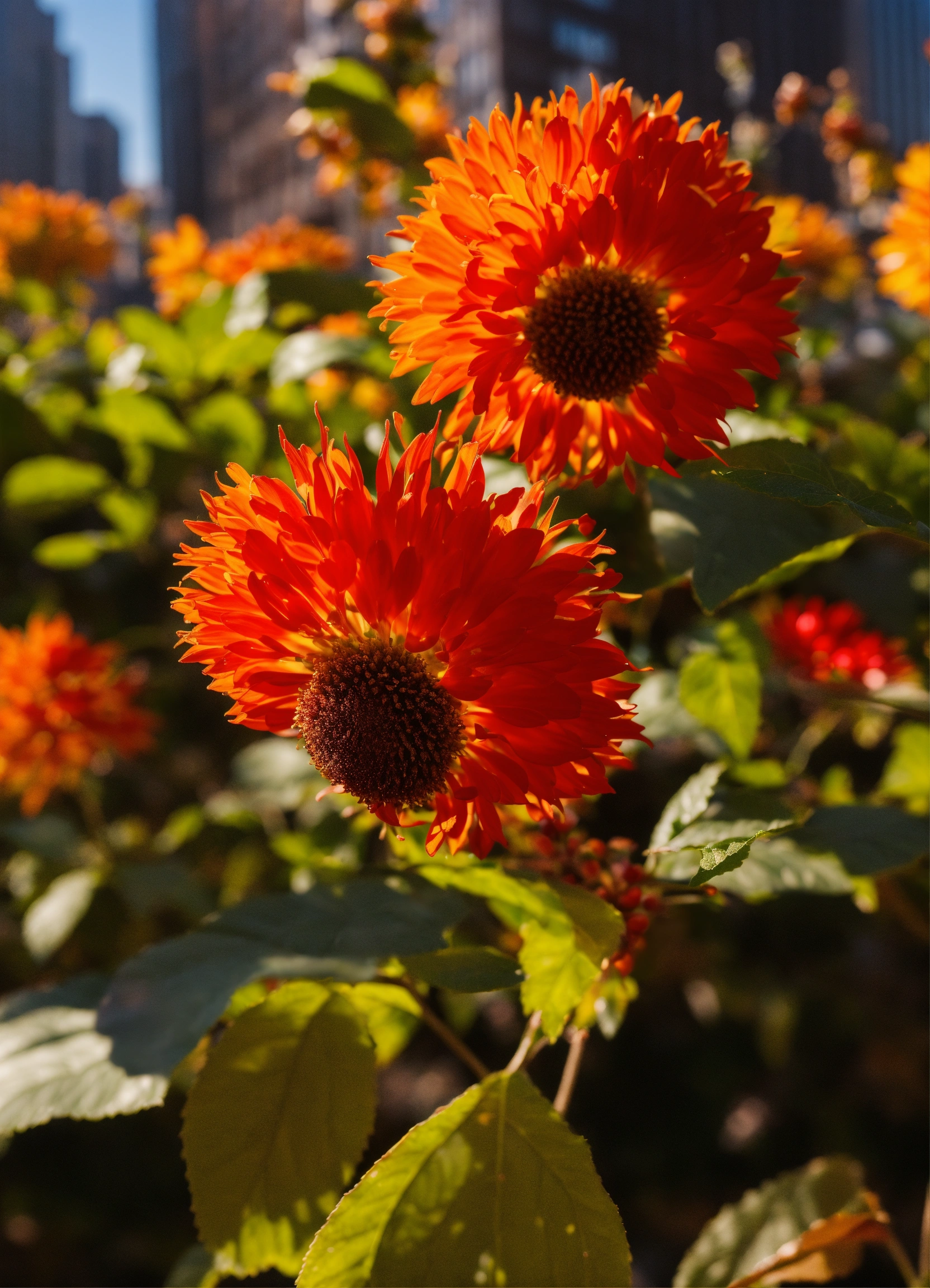 Lexica - A maragarita flower in a autum niht in New York