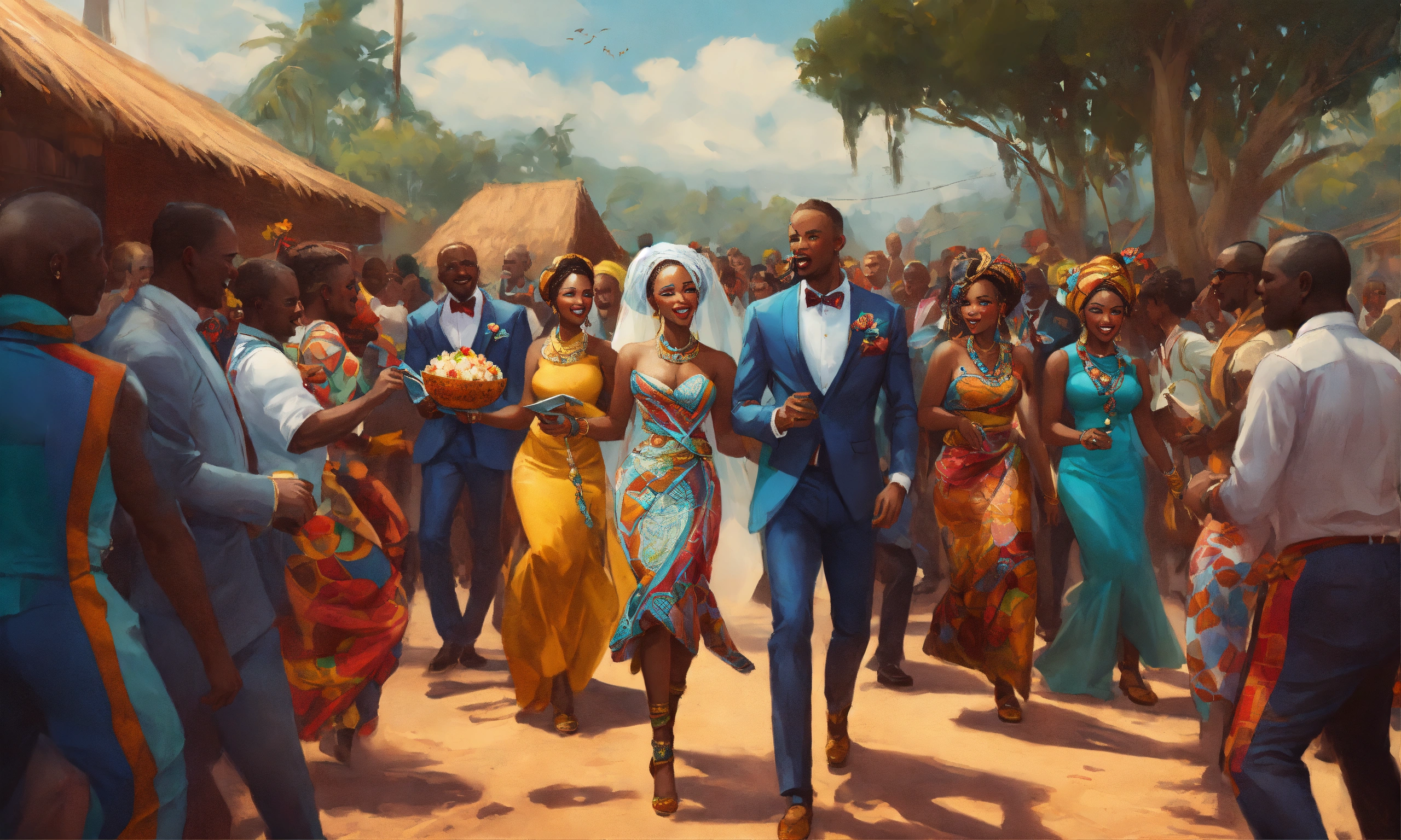 Lexica - African village wedding celebrations dacing and celebrations ...