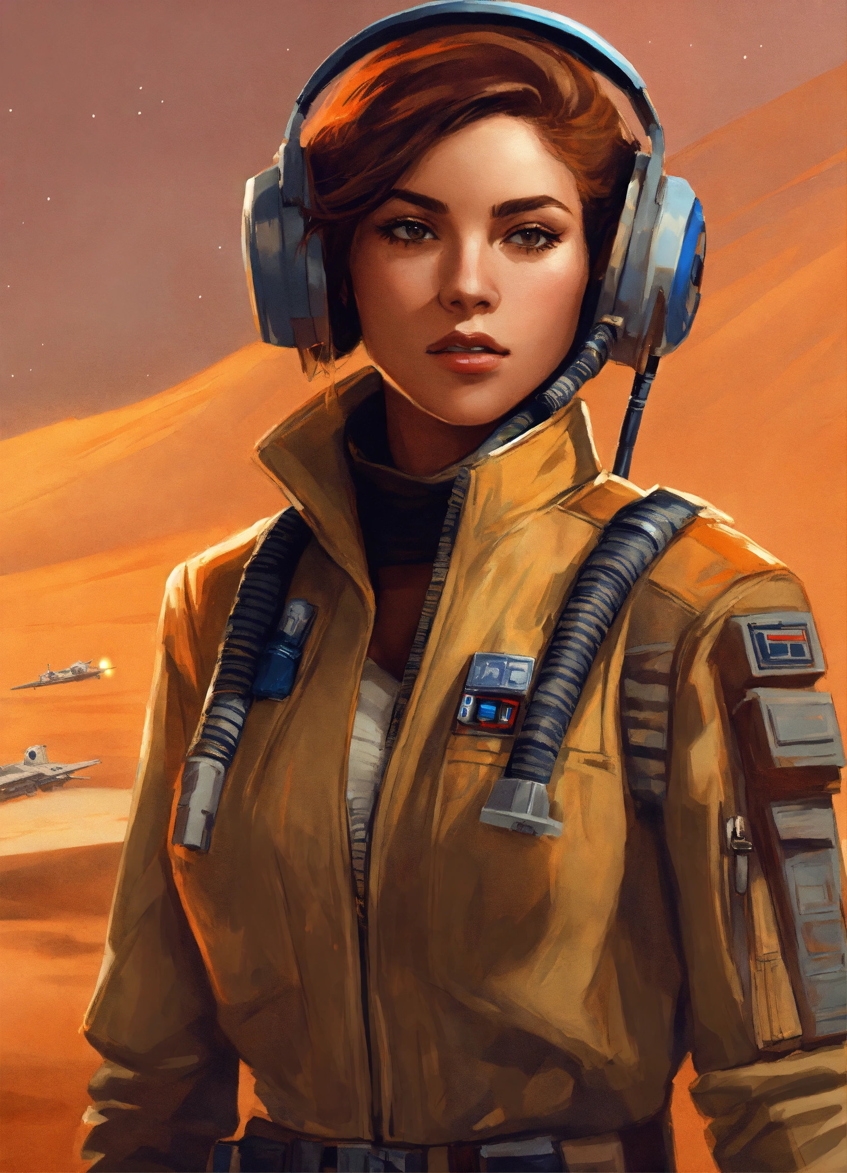 Lexica - Character design of several Star Wars female Rebel pilots.