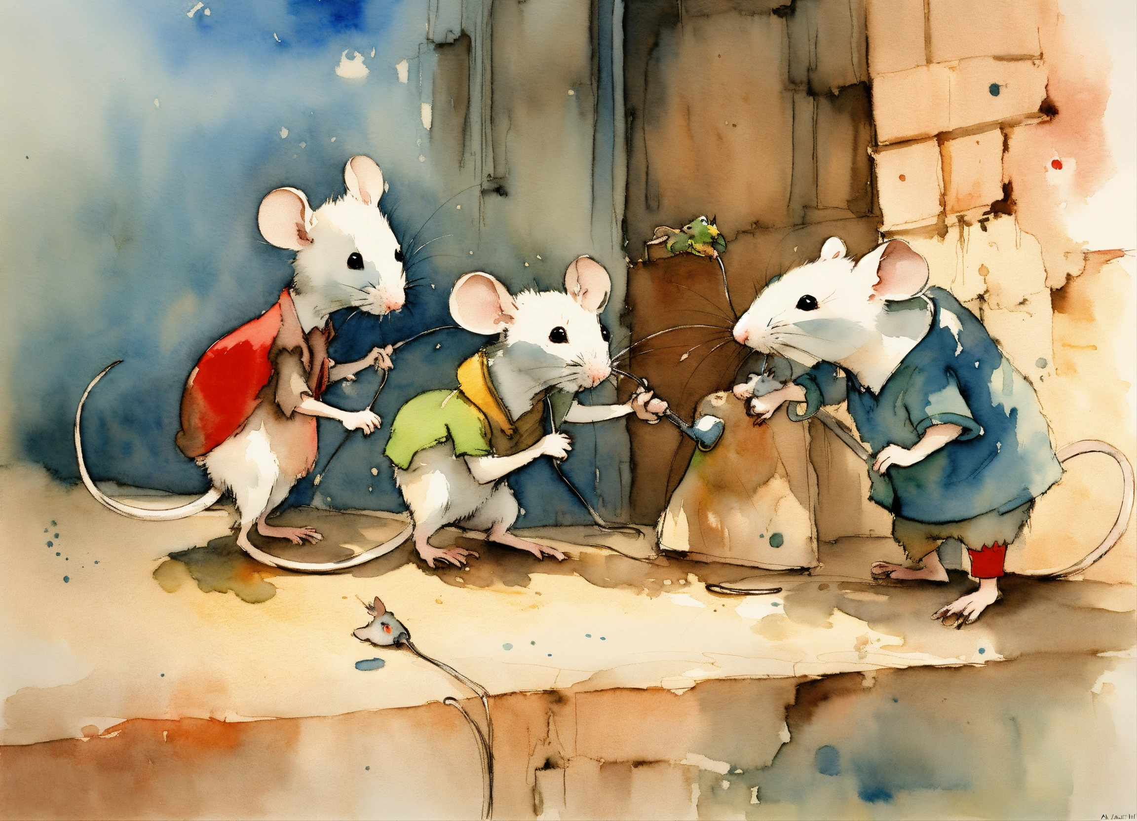 Lexica - Cool, nice and cute mice working and helping together to move ...