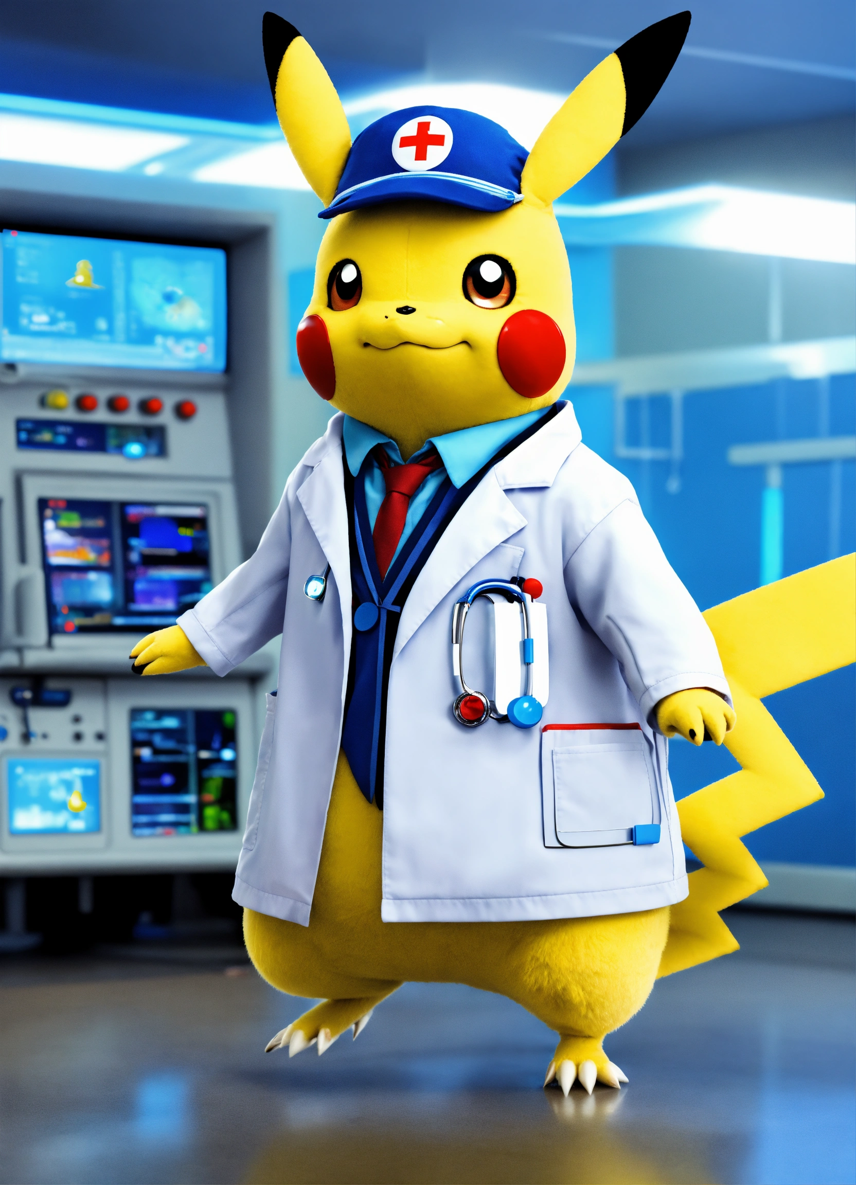 Lexica - PIKACHU LIKE DOCTOR WITH IN FUTURE HOSPITAL