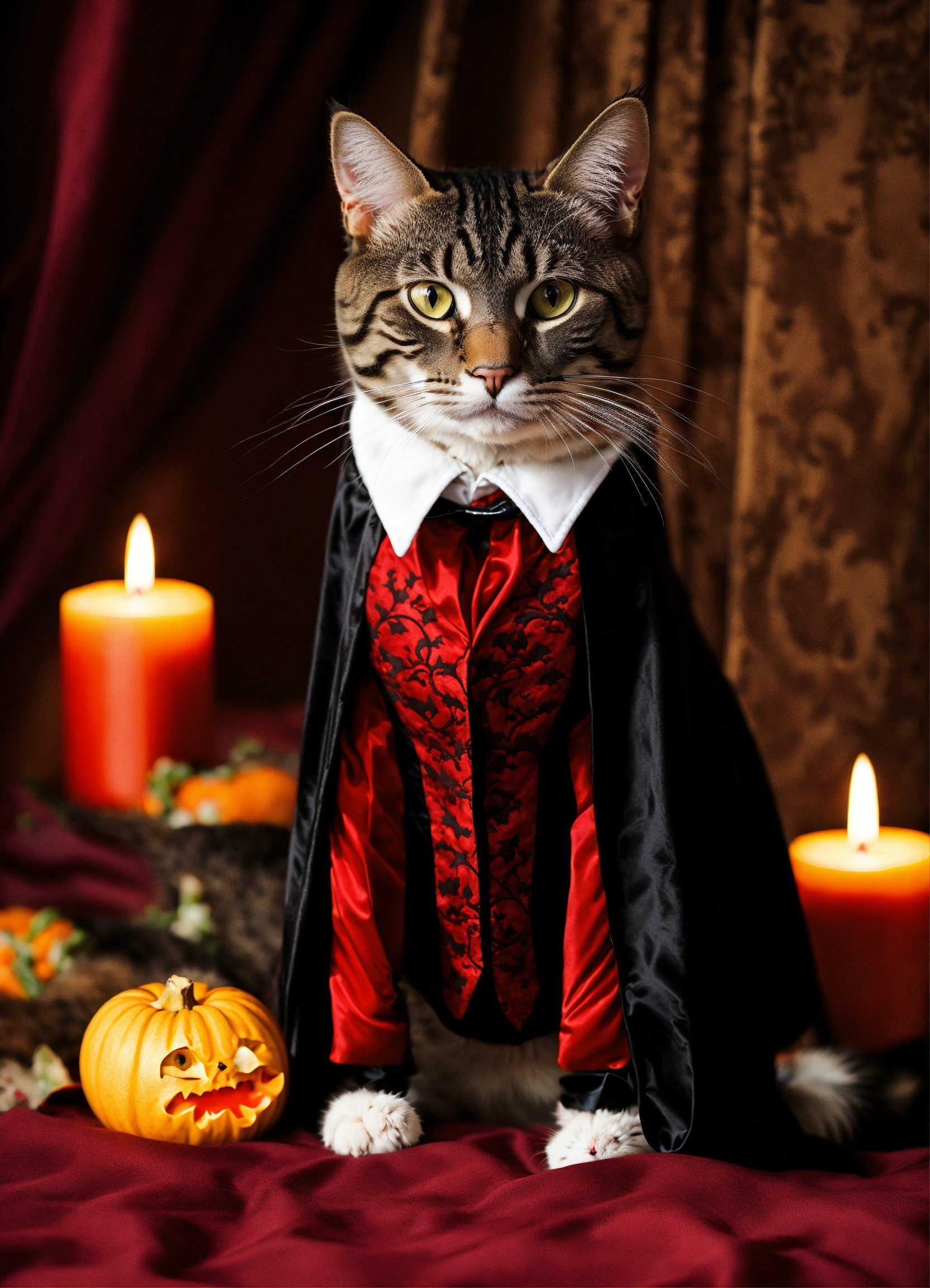 Lexica - Cats dressed as Vampires.