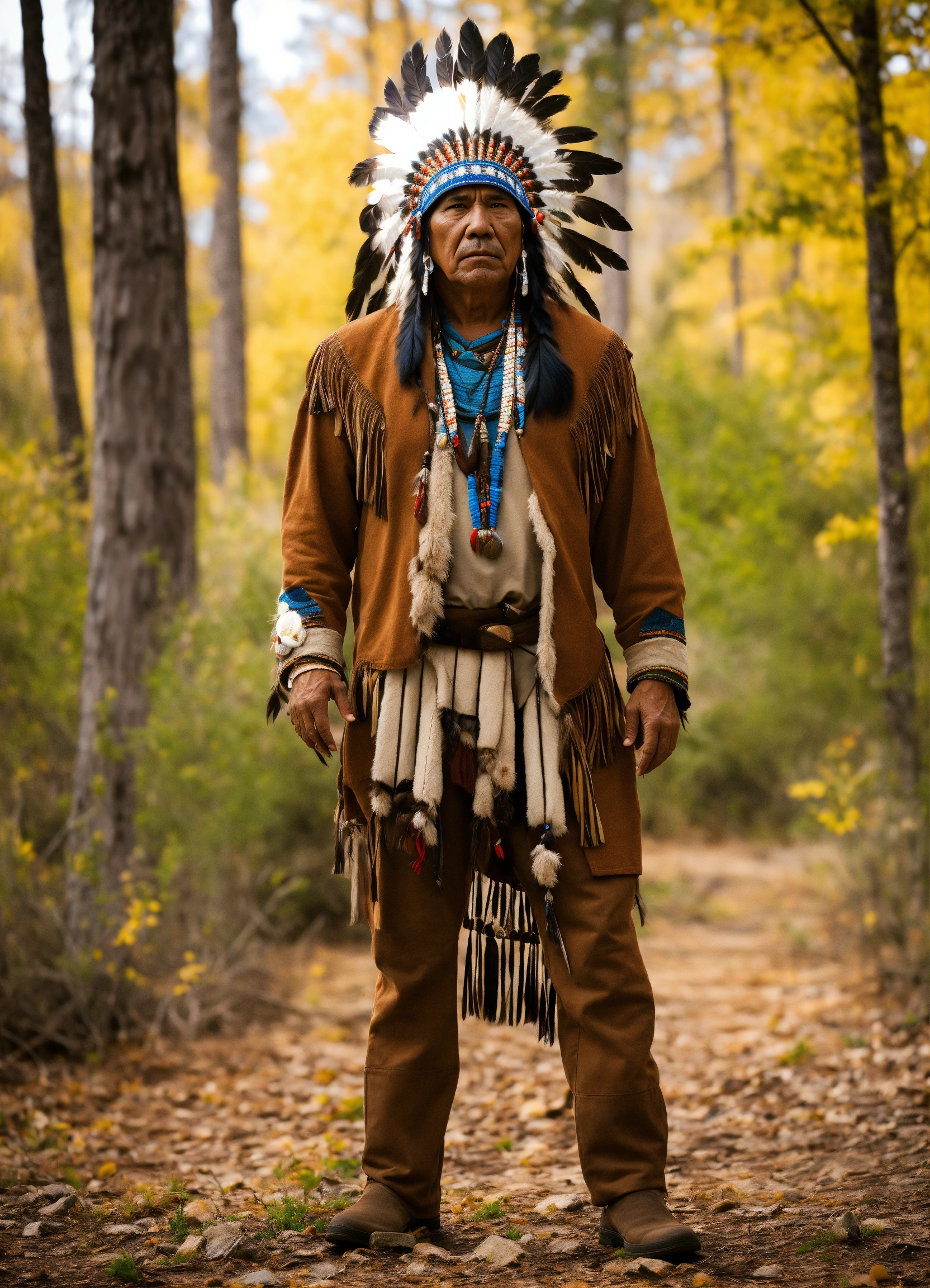 Lexica - Native american National Park man scare expressive no shadow ...