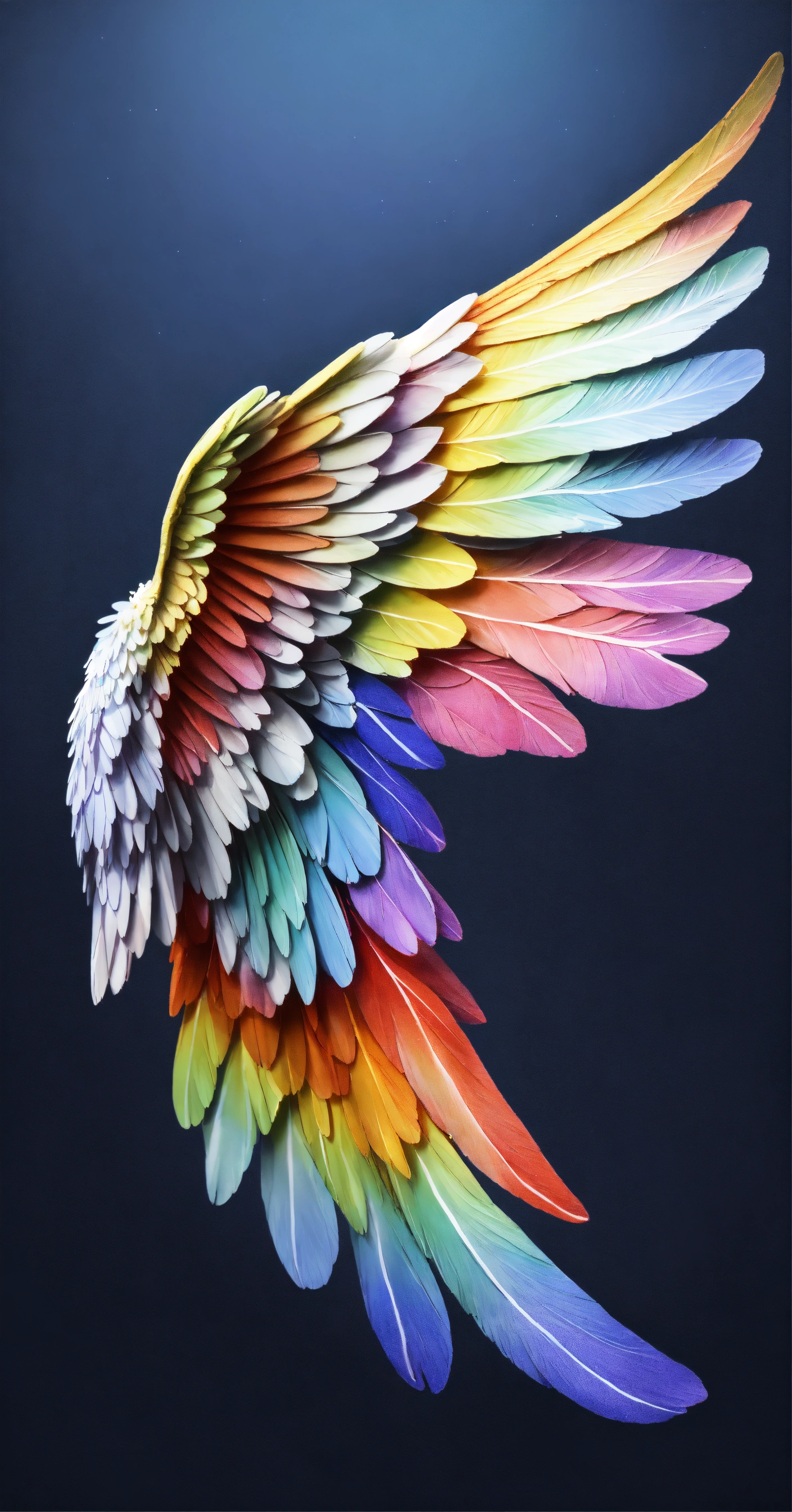 Lexica - Beautiful and perfect small angel wings in soft rainbow colors ...