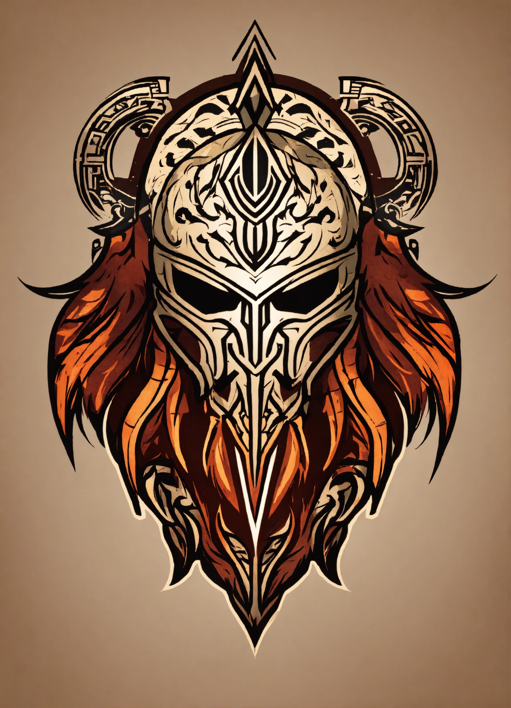 Lexica - Vector tribal logo of a phantom in e-sports style