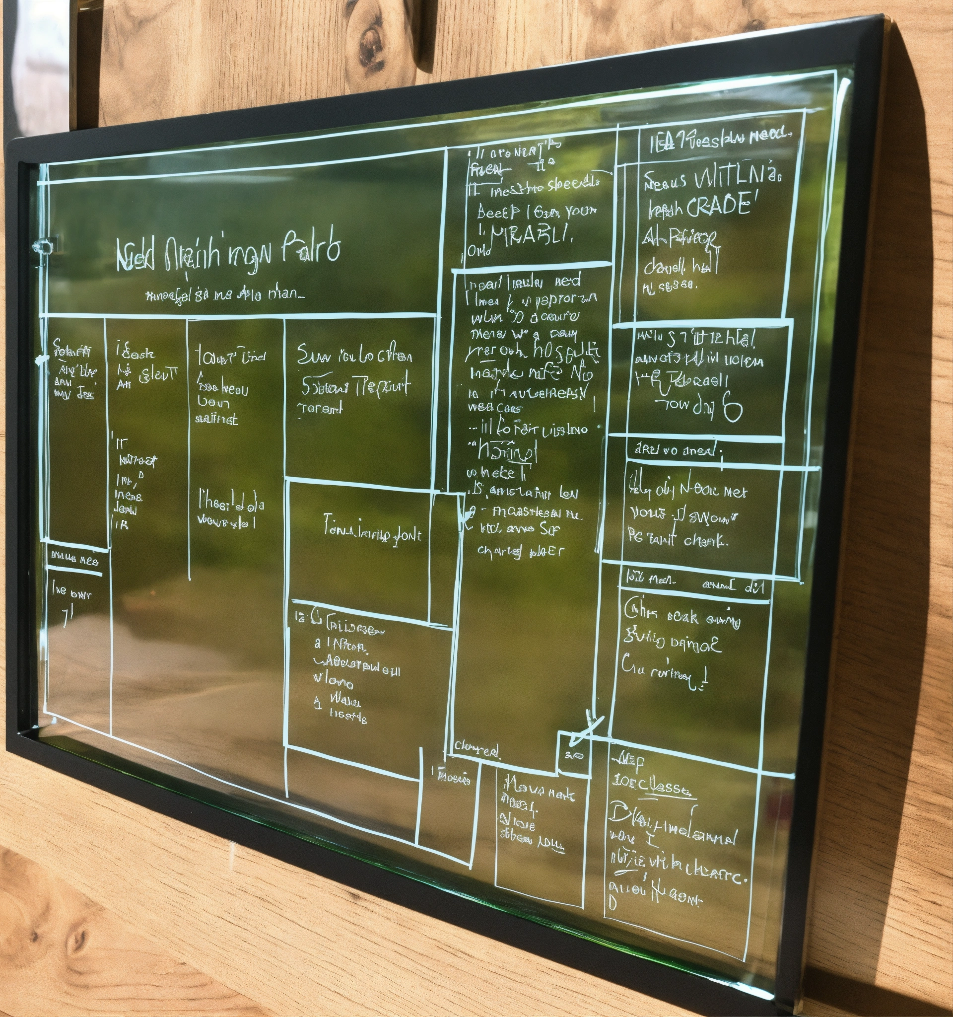 Lexica - I need a design for an acrylic memo board that can be written on.