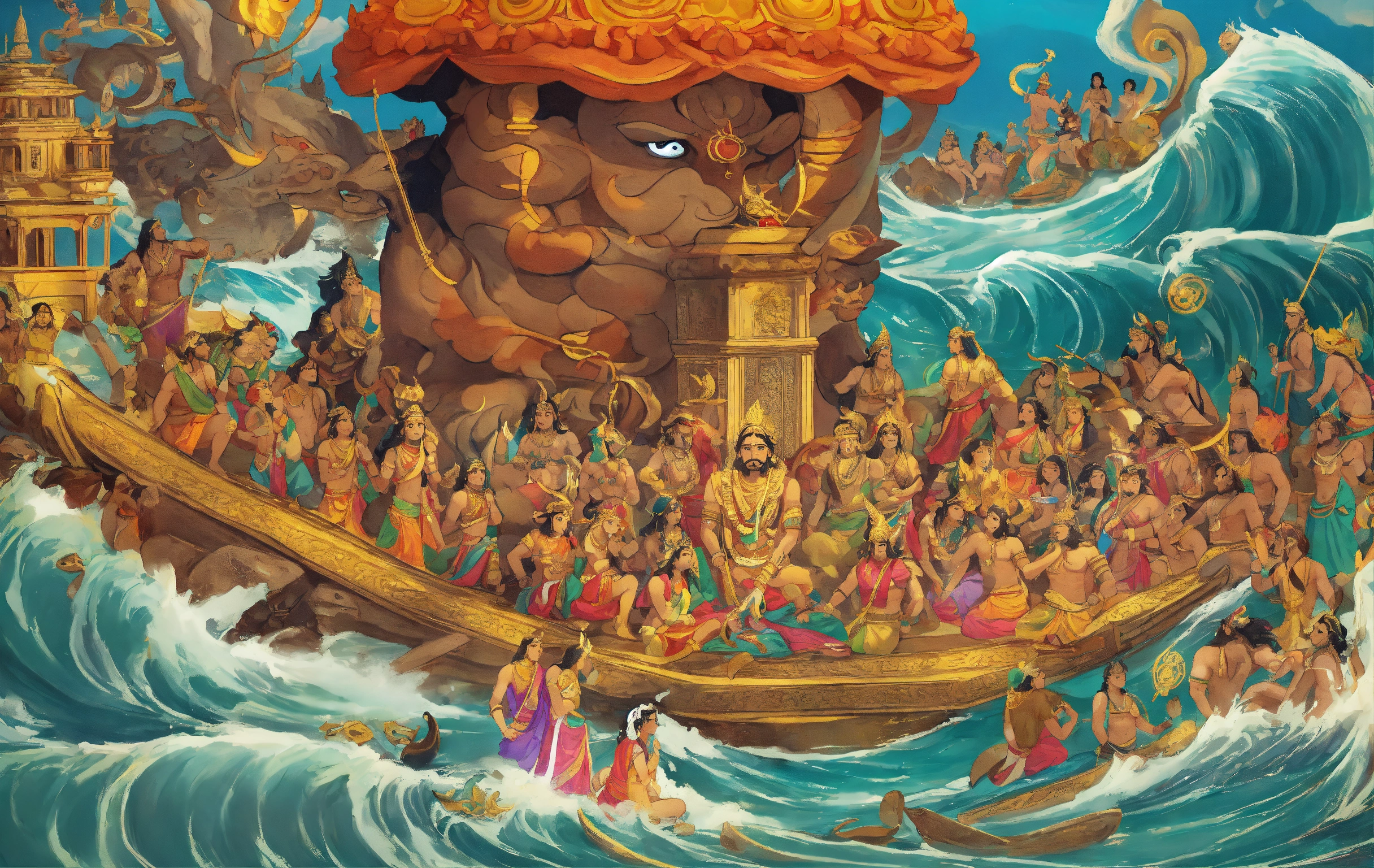 Lexica - Create an illustration of a mesmerizing Indian mythological ...
