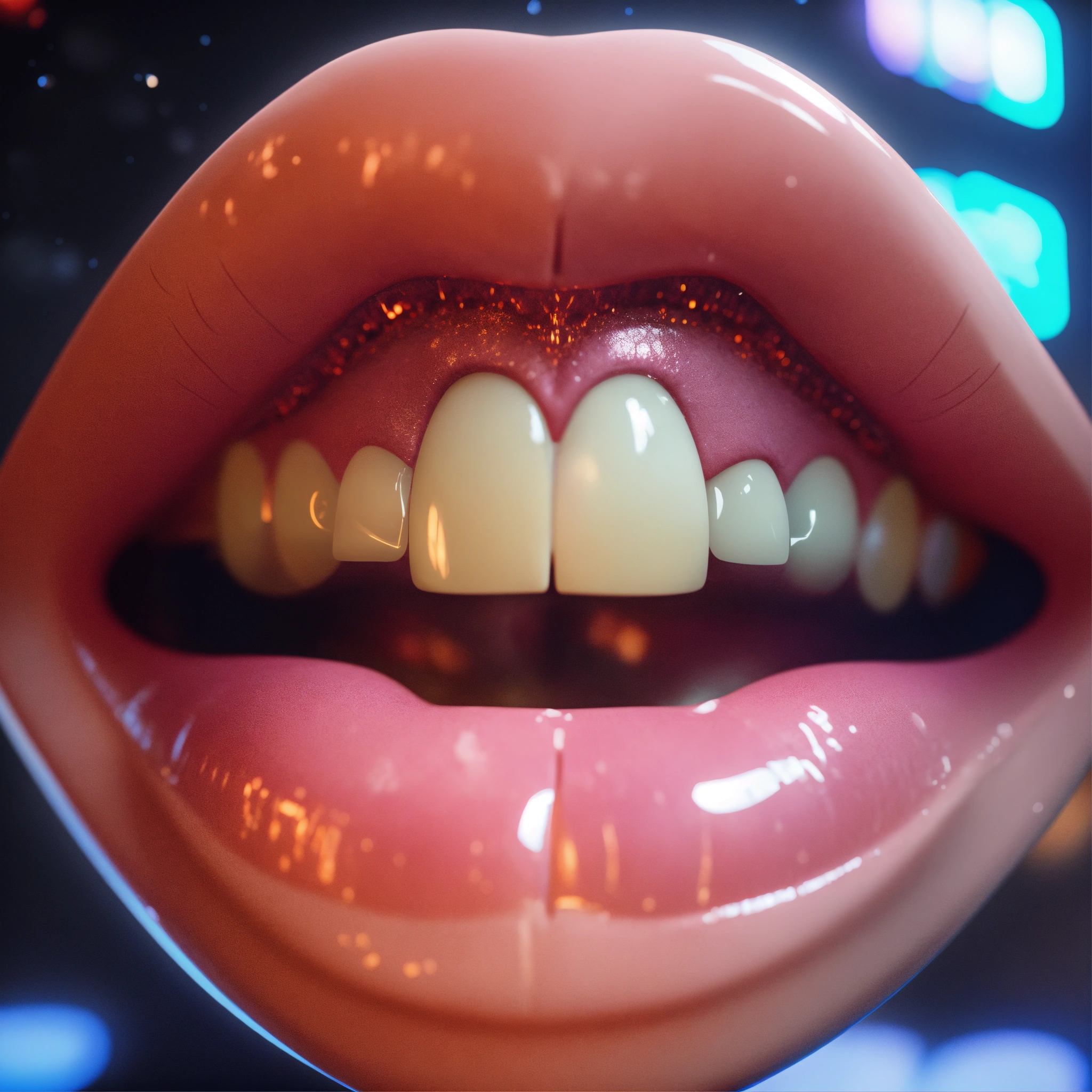 Lexica - A cartoon sound visualizer is a mouth smiling. realistic ...