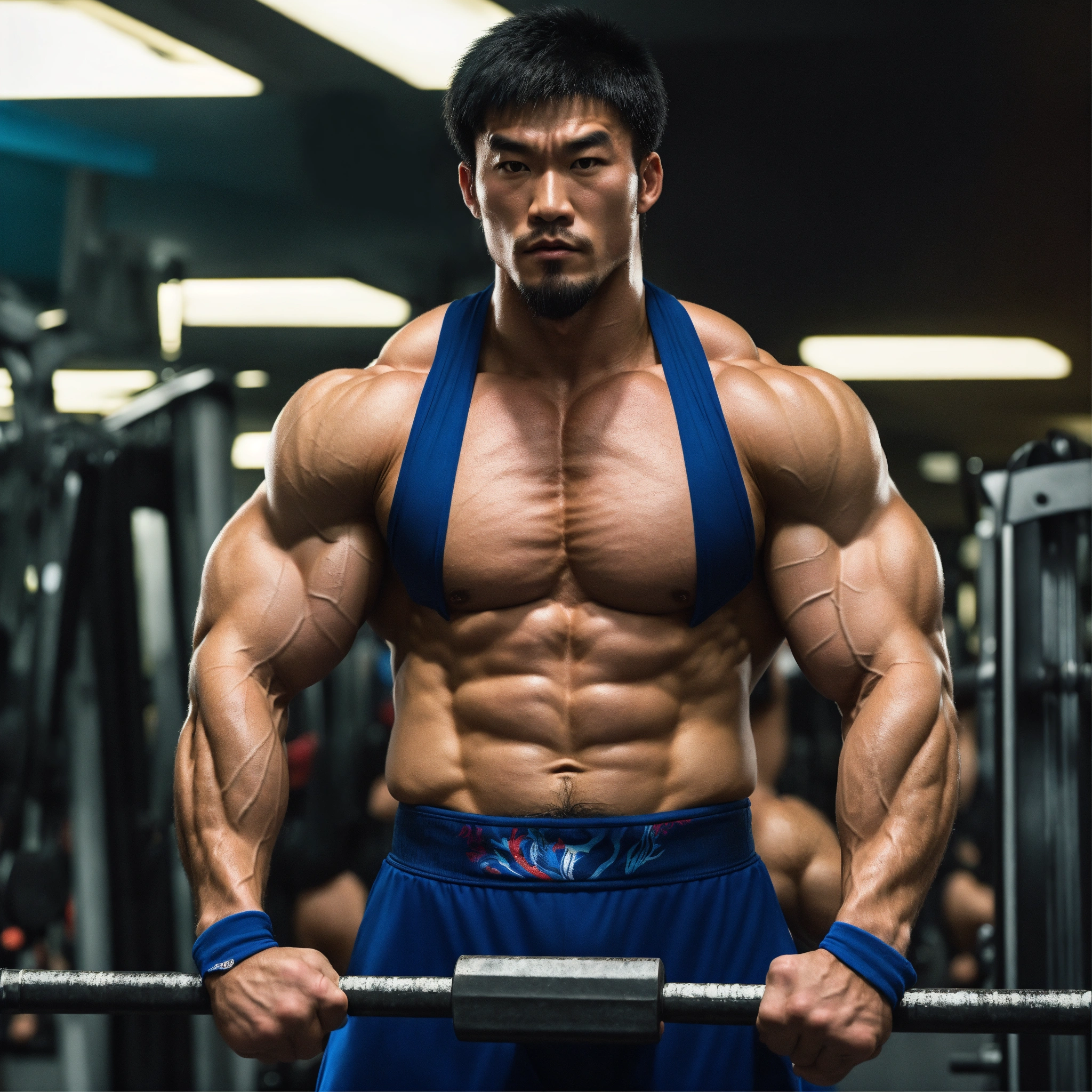 Lexica - 30-year-old hairy man with big muscles, Fei Long from Street ...