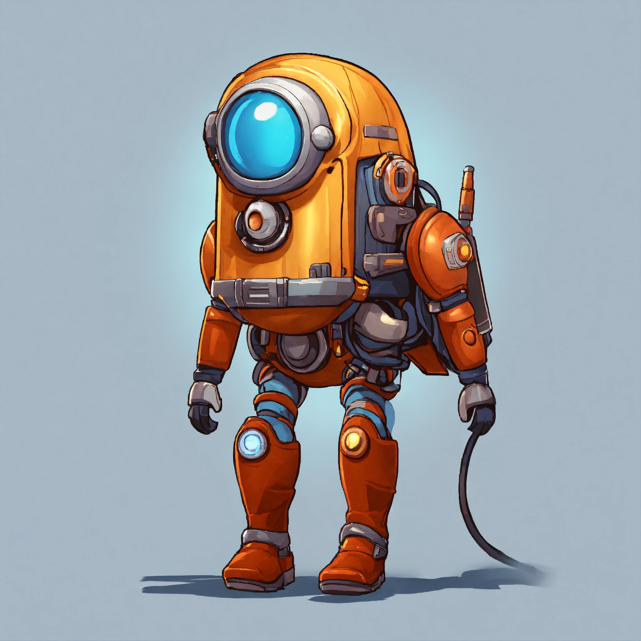 Lexica - 2d jetpack. comic theme, cute, big eyes. right side view, for ...