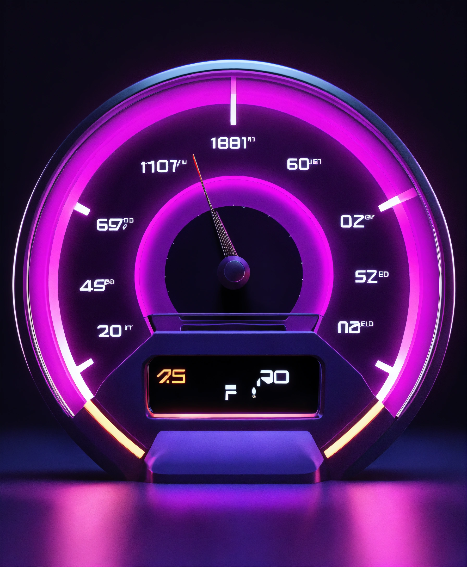Lexica - 3D render of a minimalist car speed dashboard in a vibrant ...