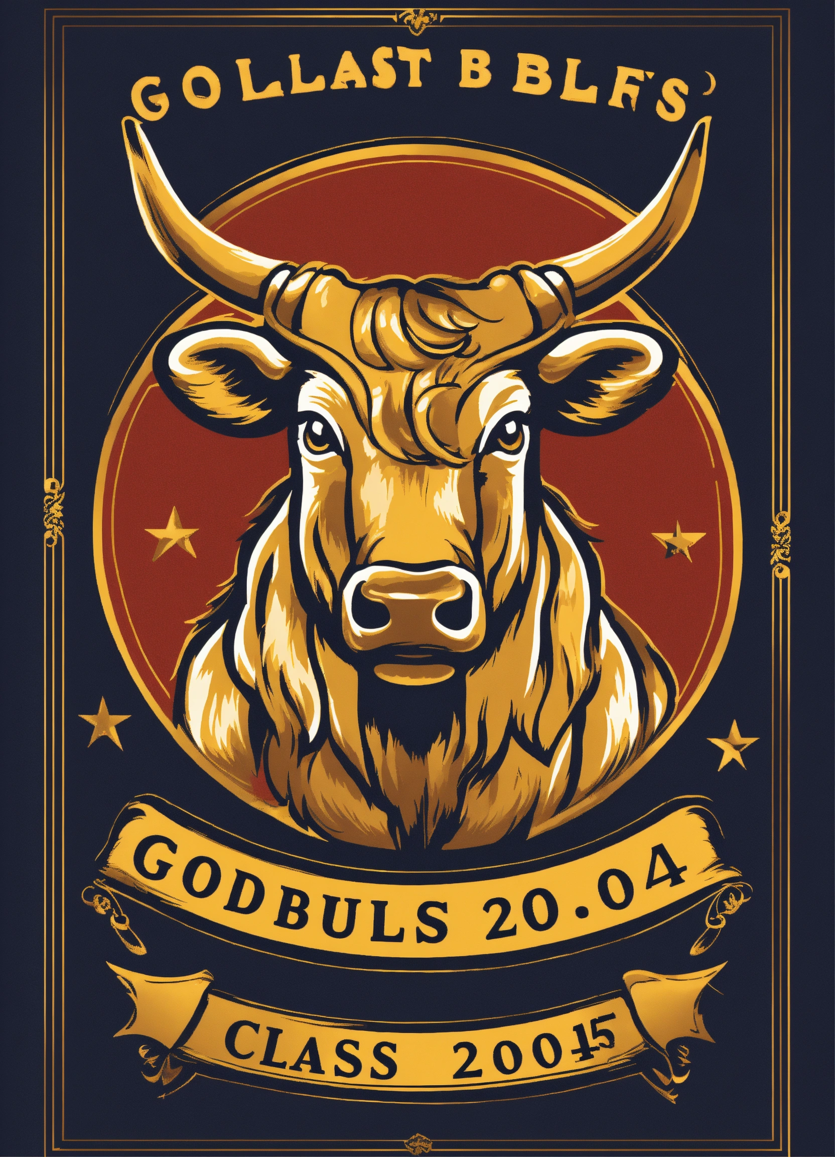 Lexica - A vector t shirt design for a class reunion, with a golden ...